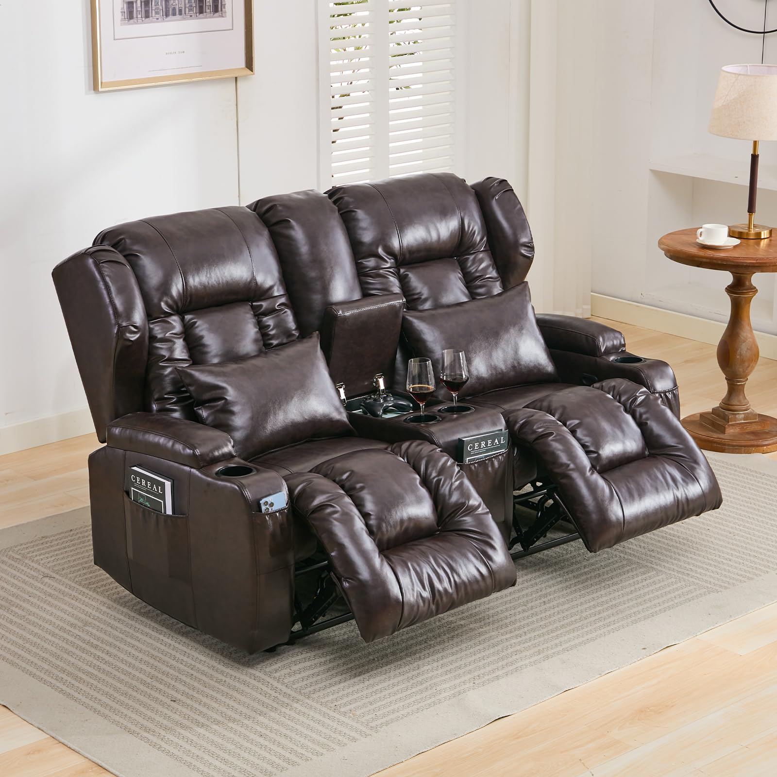 Amazon.com: SAMERY 65.5" RV Loveseat Recliner Double Recliner RV Sofa ...