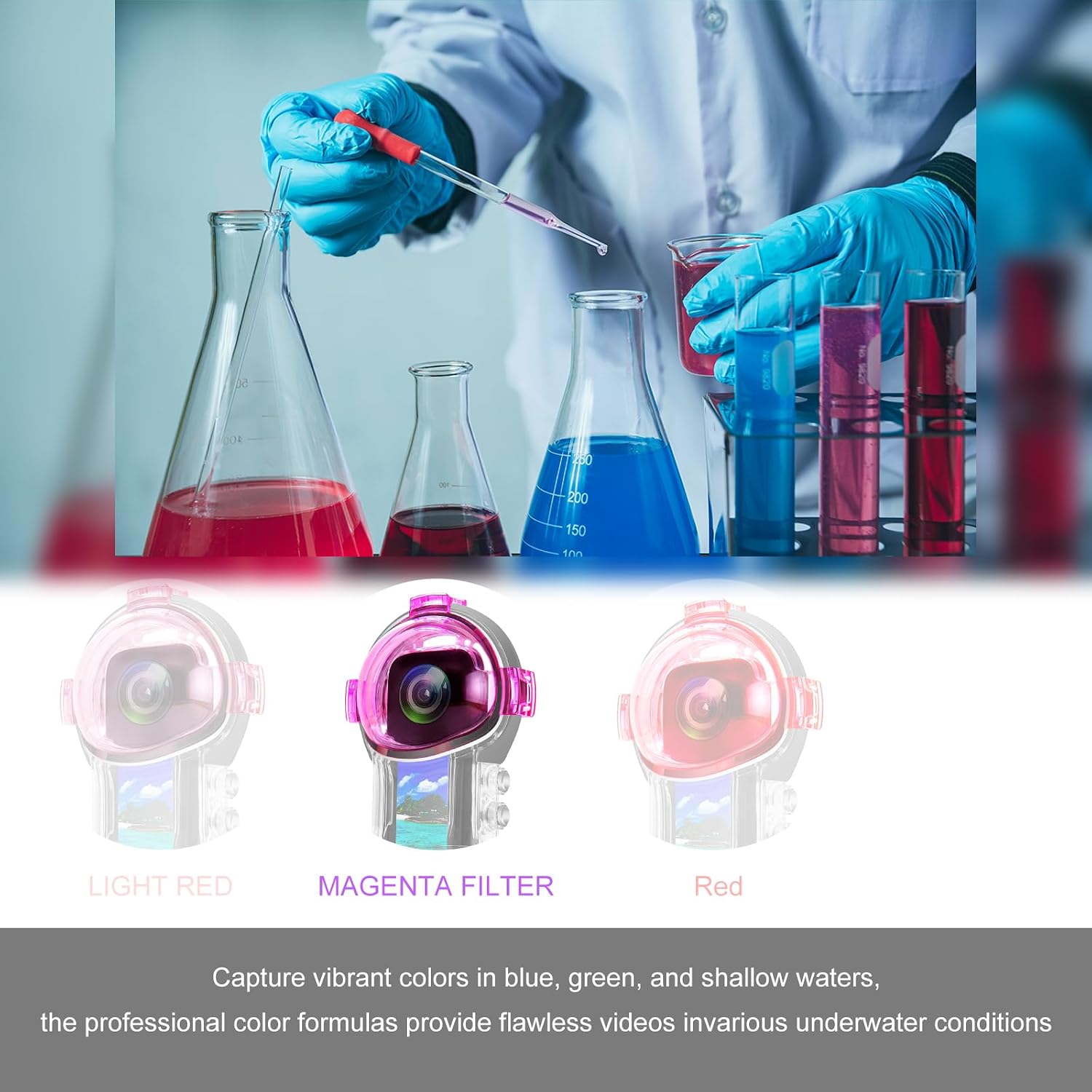 Filtro de buceo magenta para Insta360 ONE X3 – Corrección de color en ...