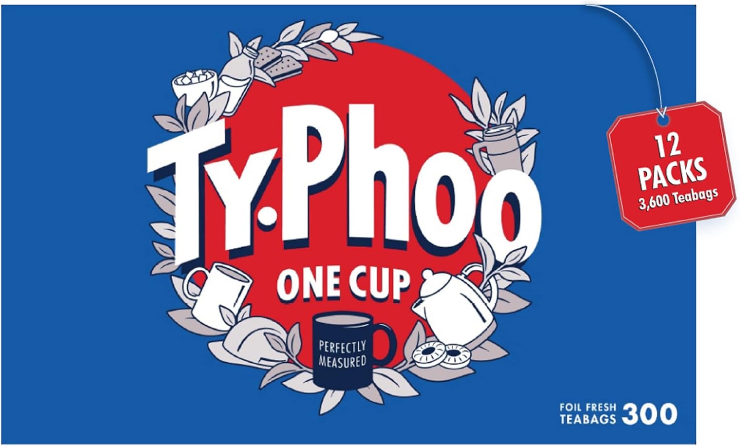 Typhoo Tea Bags, One Cup, 12 Packs of 300 (Total 3,600) : Amazon.co.uk ...