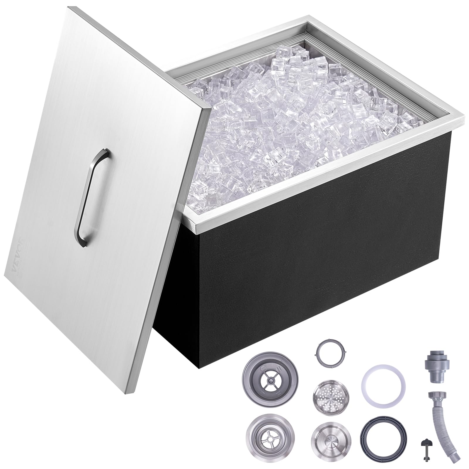 Amazon.com: VEVOR Drop in Ice Chest, 20" L x 14" W x 12" H Stainless ...