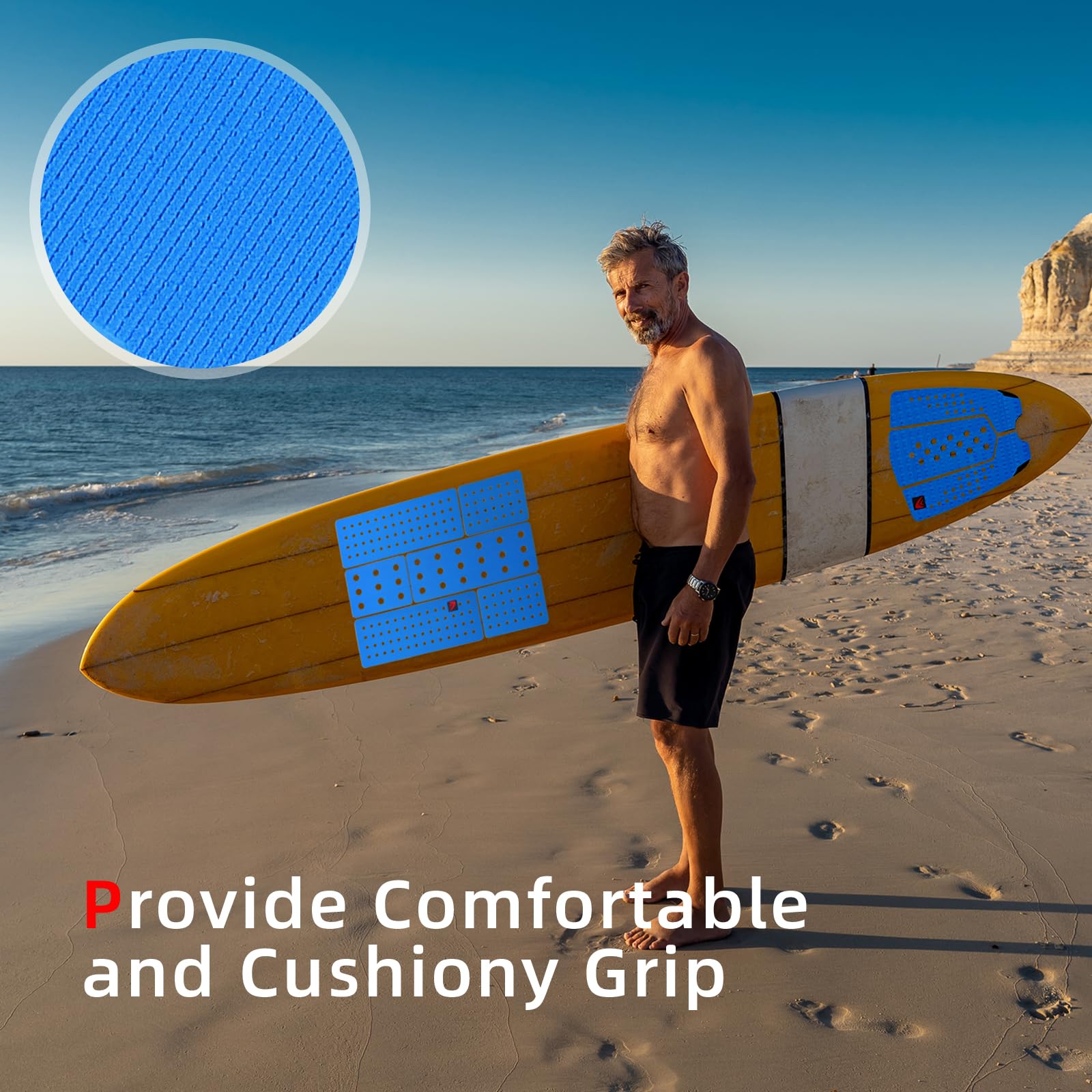 Snapklik.com : Abahub 9 Piece EVA Surfboard Deck Traction Pads
