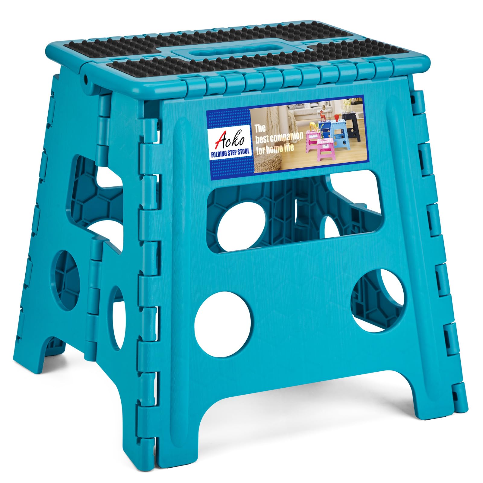 Snapklik.com : ACKO Folding Step Stool - 13" Premium Heavy Duty ...