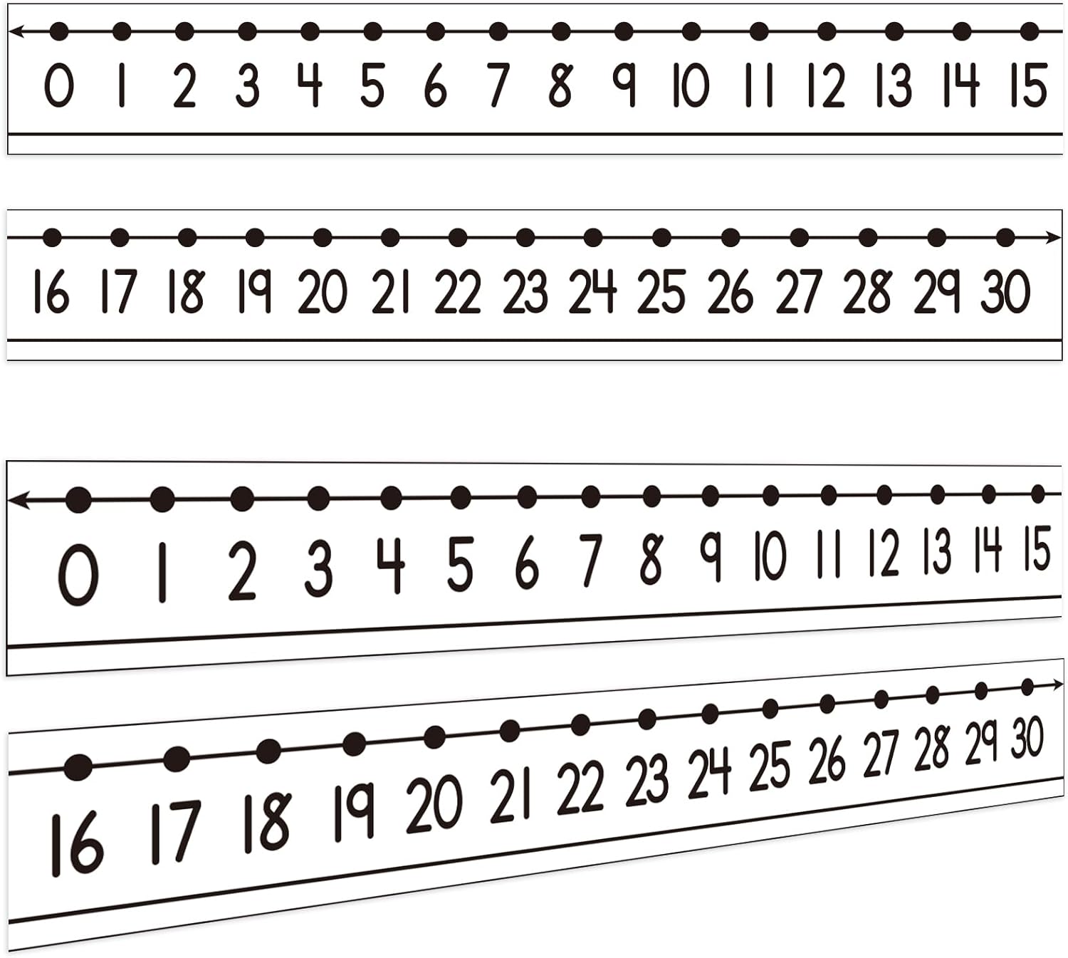 Amazon.com: 48 Pieces Number Line 0 to 30 Student Desk Number Lines ...