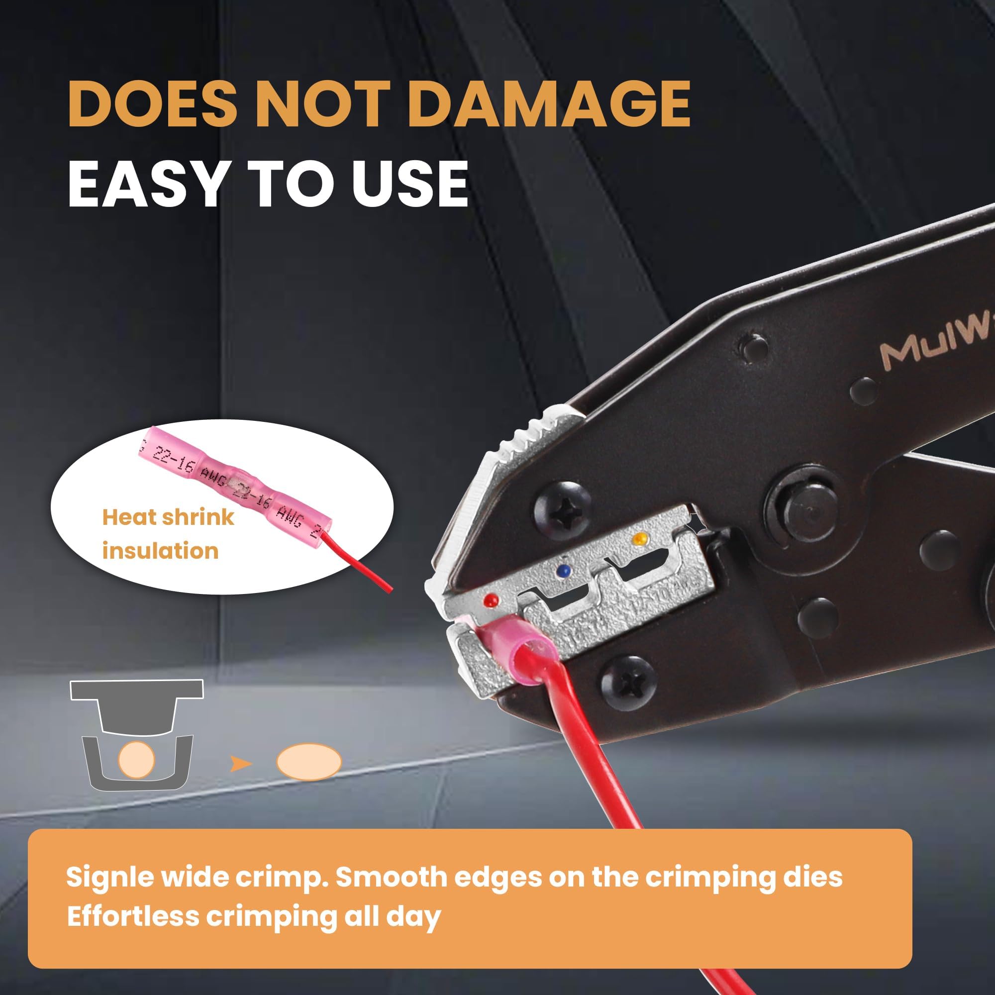 Snapklik.com : Mulwark Wire Crimping Tool Professional Ratcheting ...