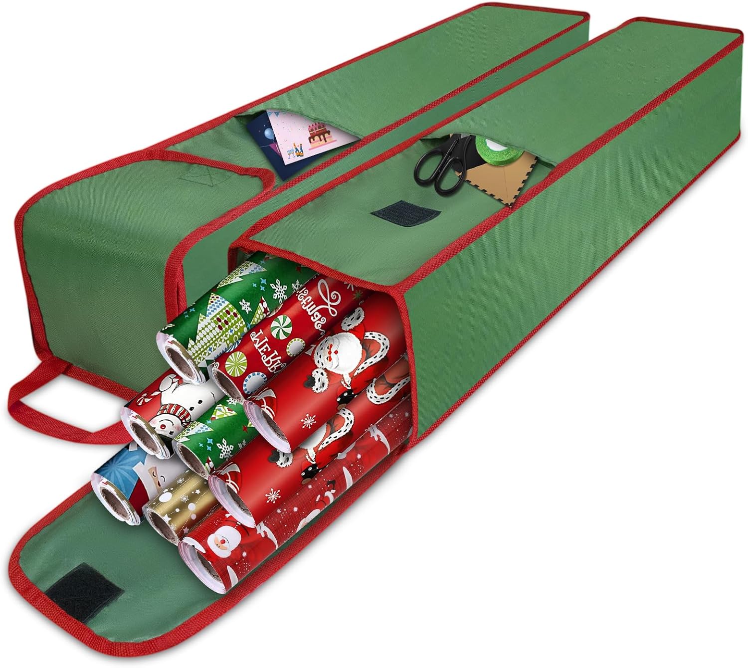 Gift Wrapping Paper Storage- 2 Pcs Gift Wrap Storage 420D Oxford ...