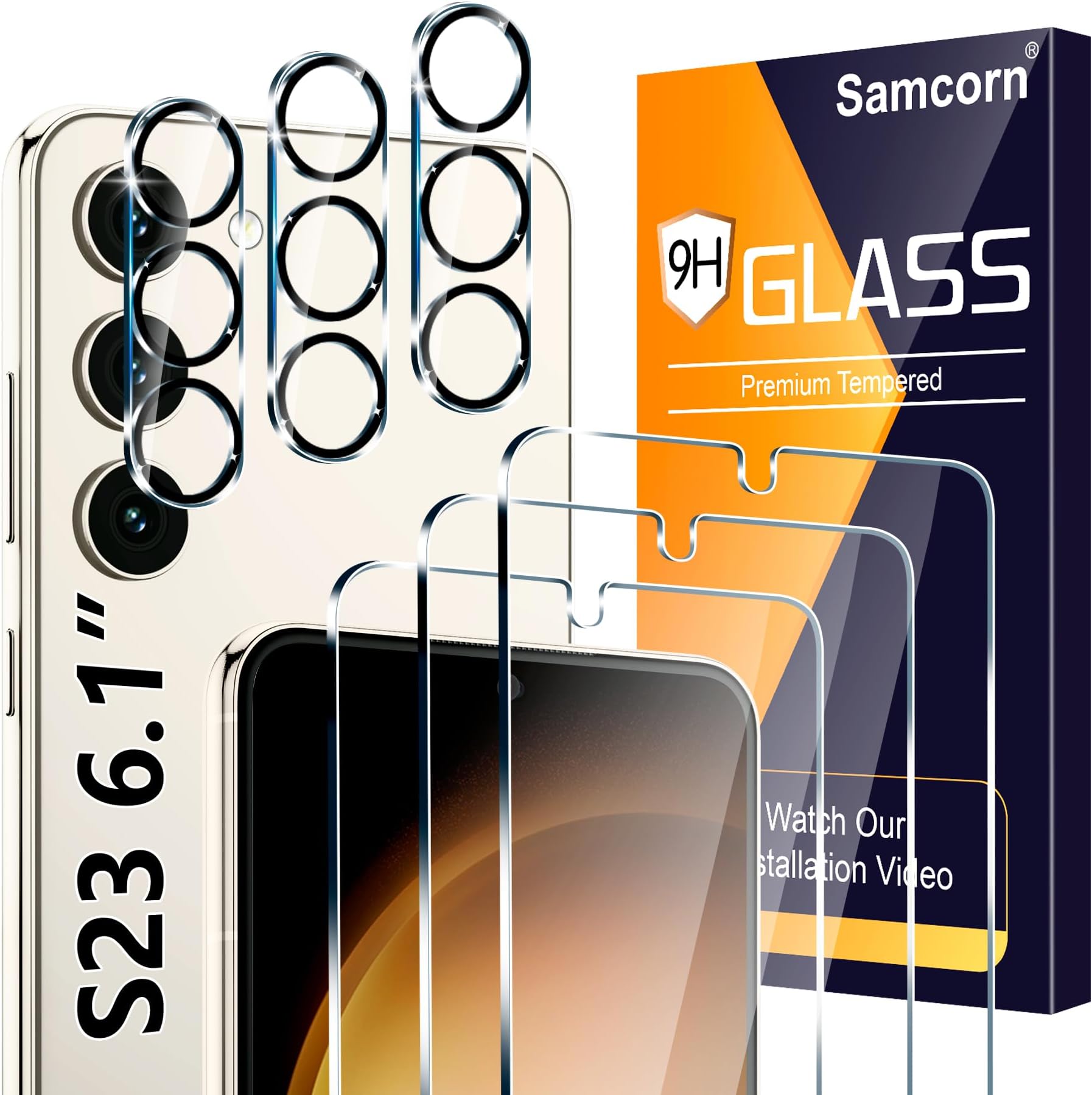 Amazon.com: Ailun Glass Screen Protector for Galaxy S23 [6.1 Inch ...
