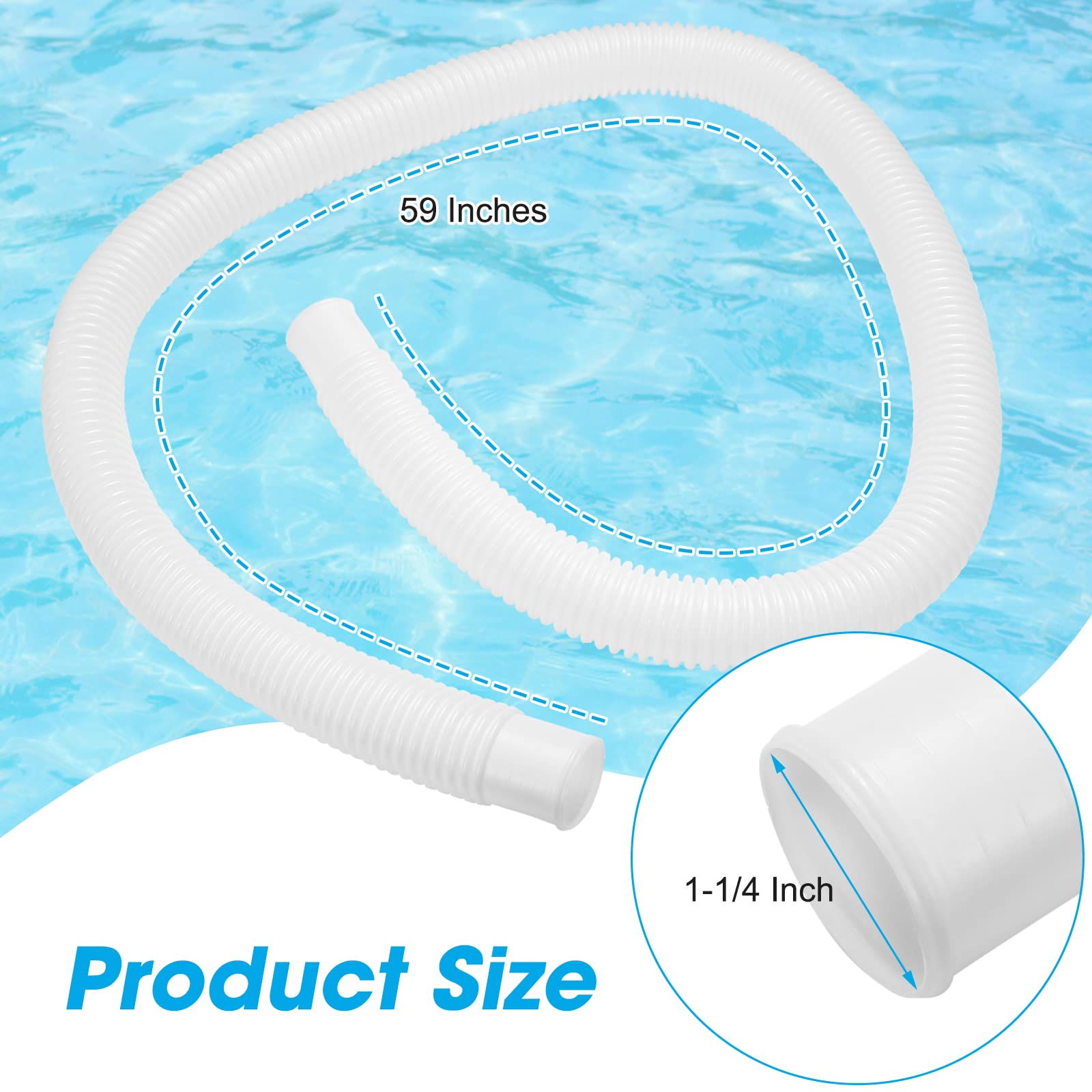 Snapklik.com : Pool Hoses For Above Ground Pools, 2-pack 1.25" Diameter ...