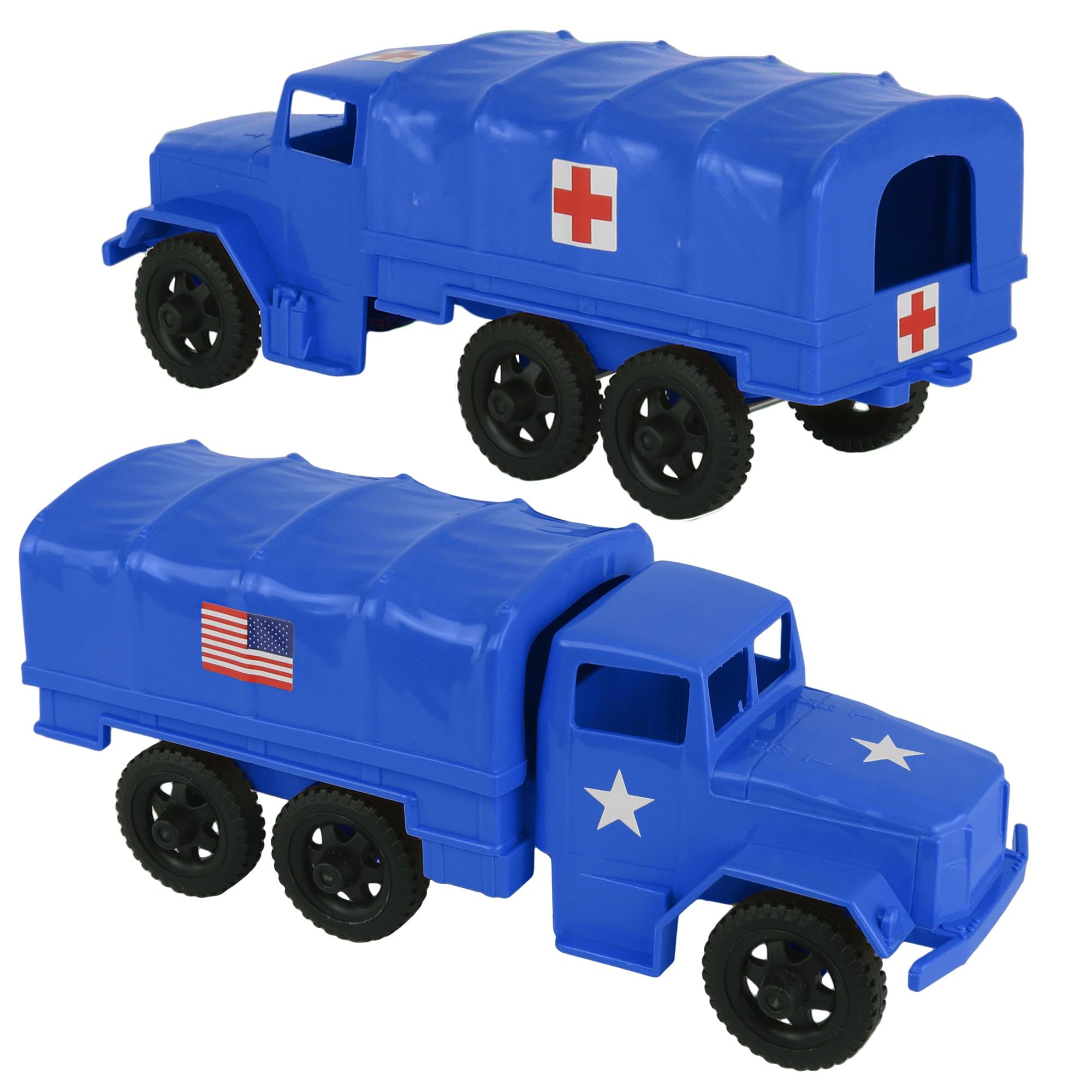 Amazon.com: TimMee Plastic Army Men Trucks - Blue M34 Deuce and a Half ...