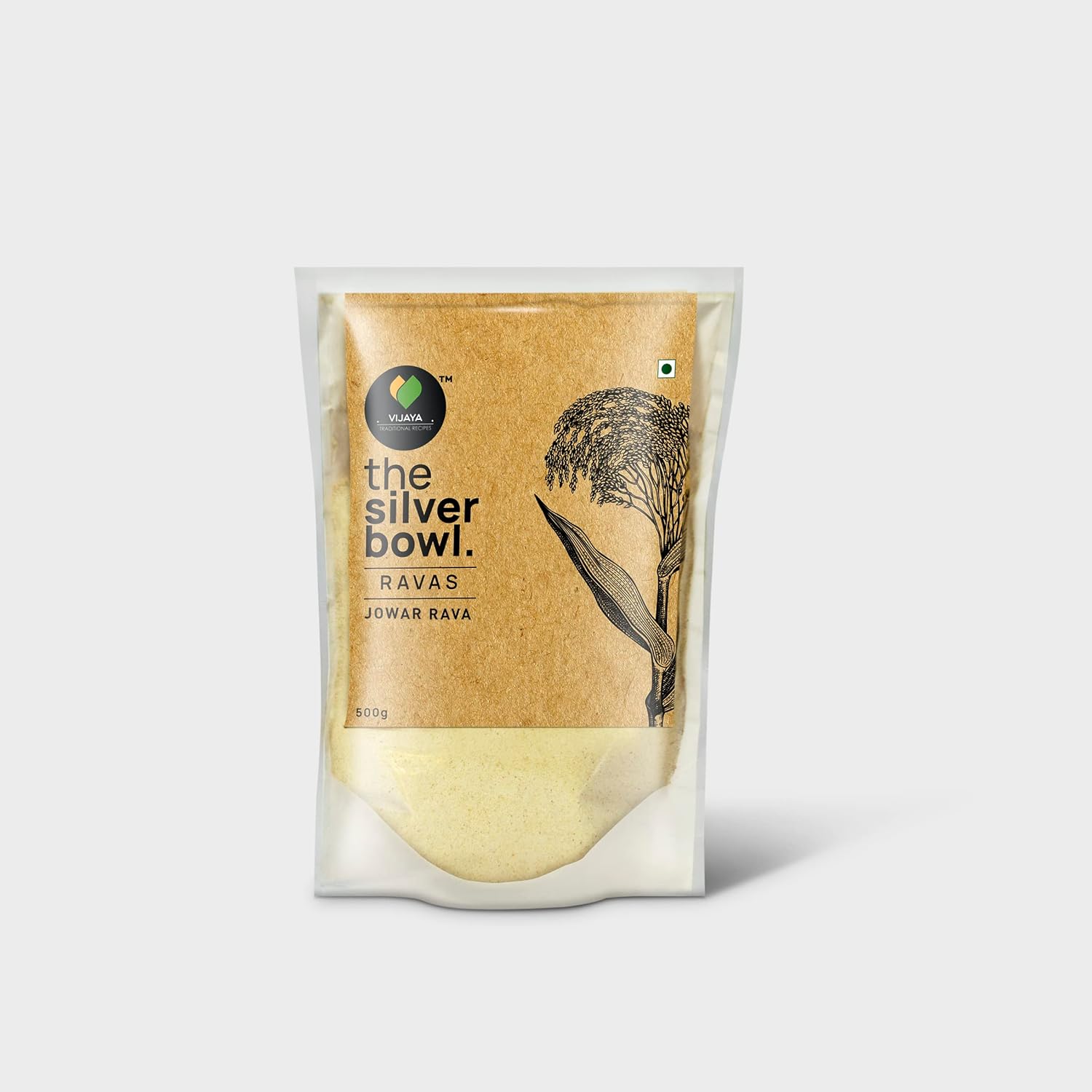 Vijaya Food The Silver Bowl Jowar (Sorghum) Rava 1kg (500 Pack of 2 ...