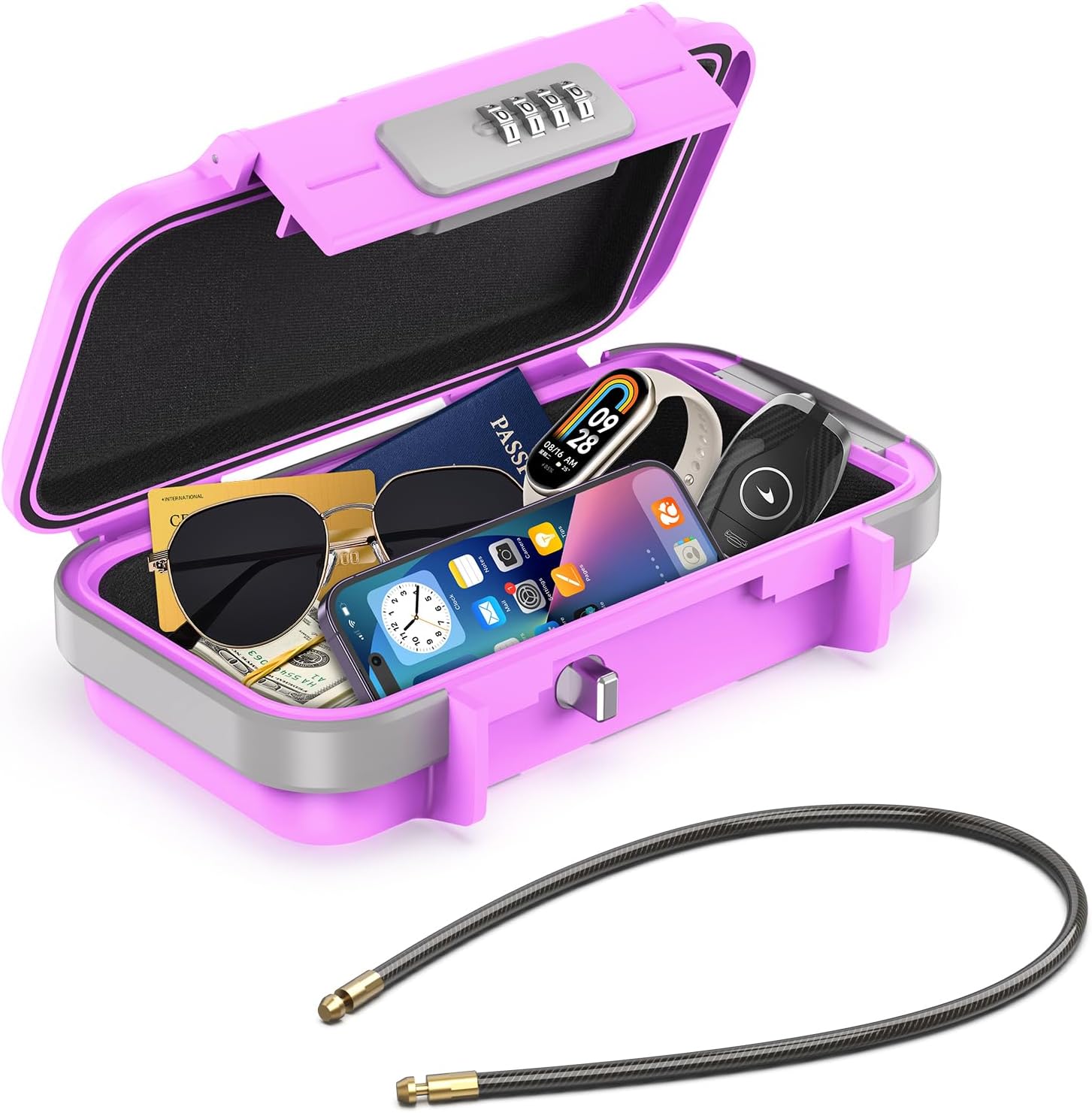 Amazon.com: Ankilo Portable Lock Box, Waterproof Anti-Theft Safe Box ...