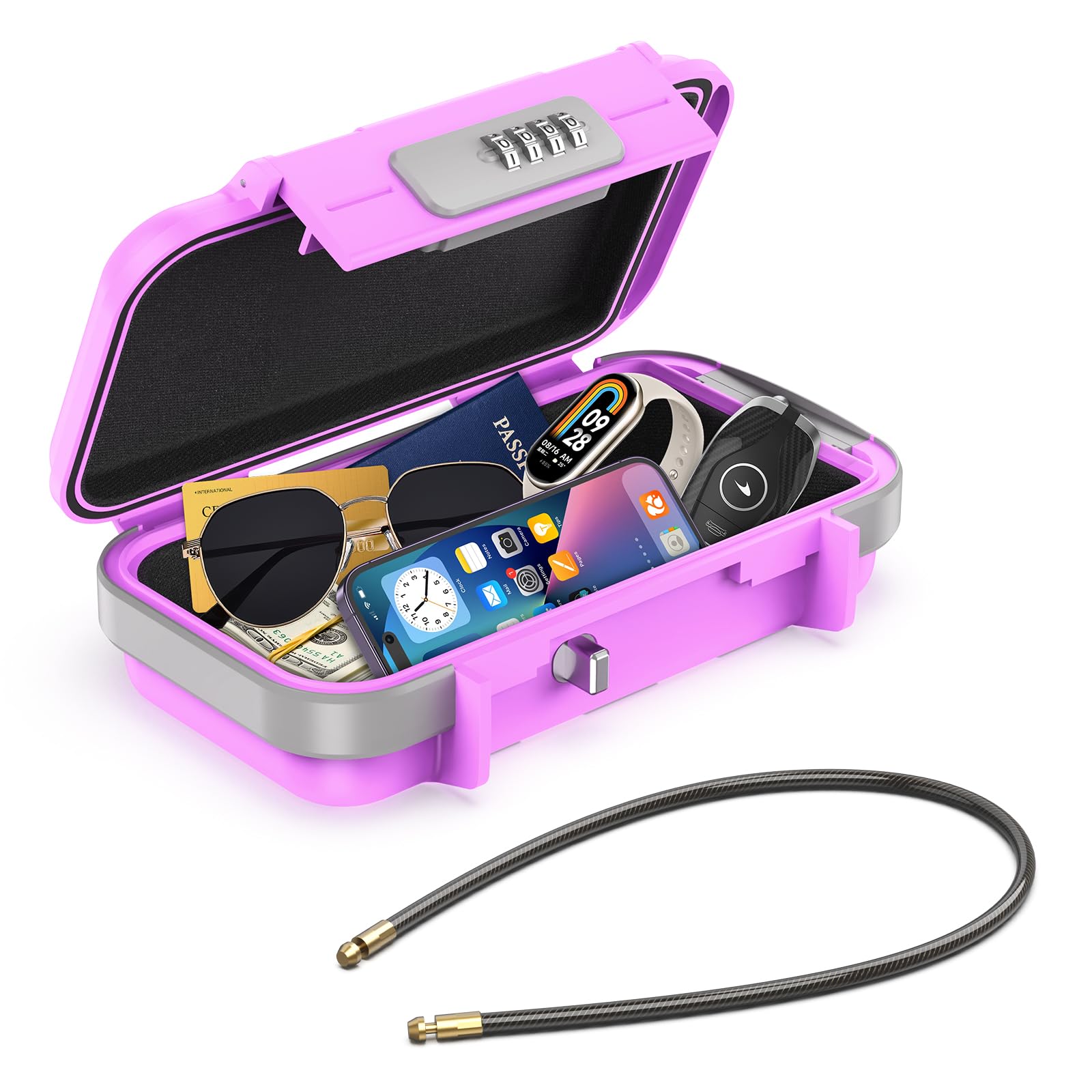 Snapklik.com : Ankilo Portable Lock Box, Waterproof Anti-Theft Safe Box ...