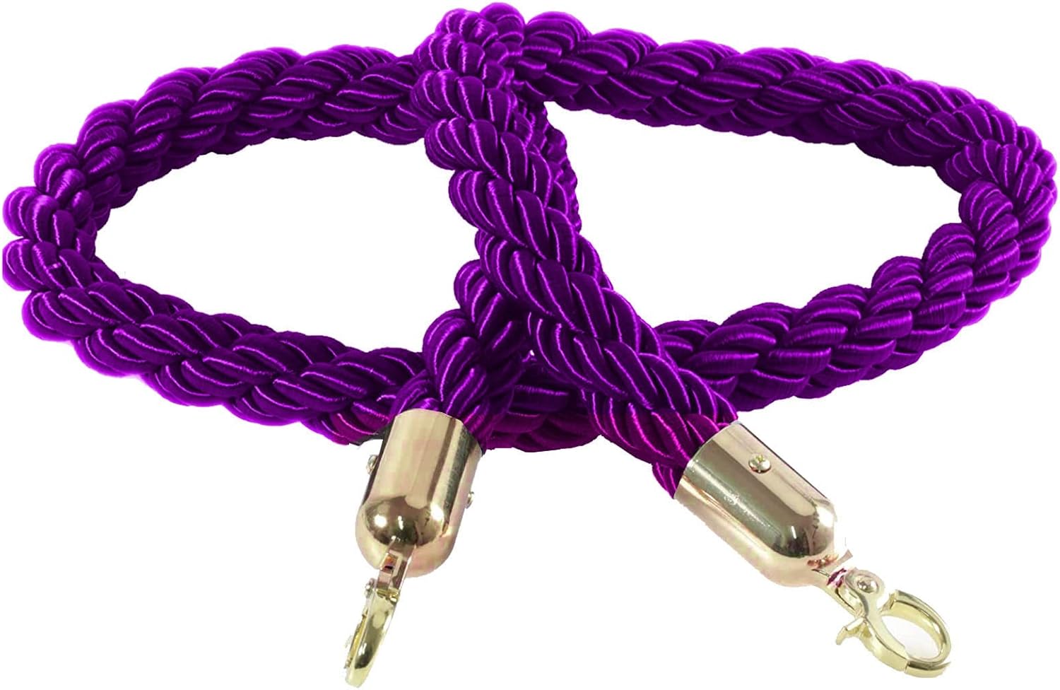 Amazon.com: Black Queue Barrier Ropes with Metal Hooks, Stanchion Rope ...