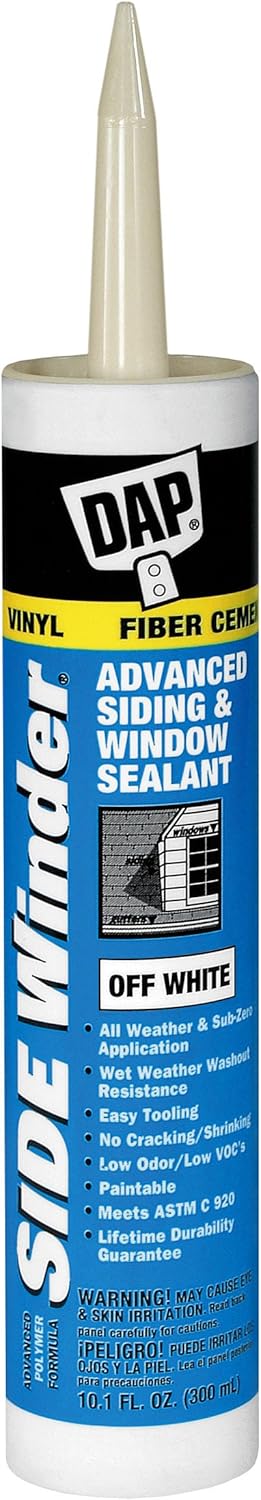 Amazon.com: Dap 00840 Off White Side Winder Advance Polymer Siding and ...