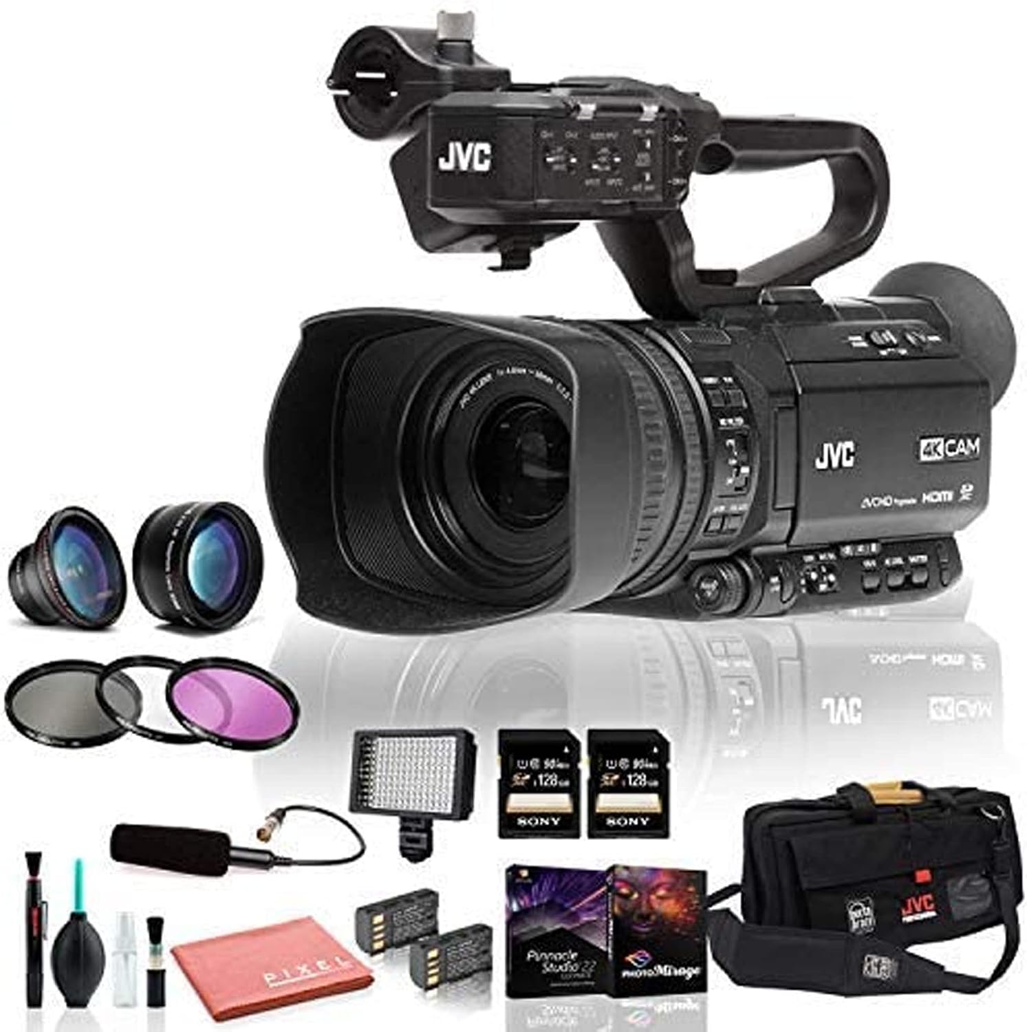 Amazon.com : JVC GY-HM180 Ultra HD 4K Camcorder with HD-SDI - Bundle ...