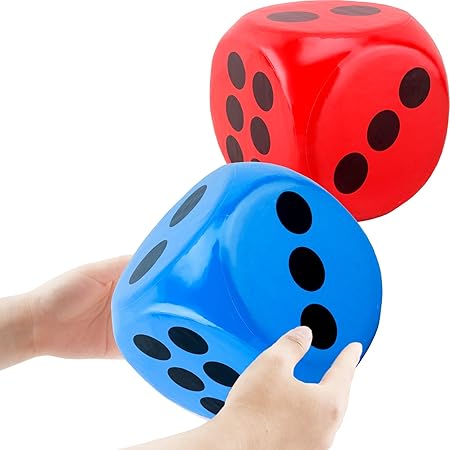 Amazon.com: Cotiny 2 Pieces 6 Inches Large Foam Dice Set Giant Foam ...
