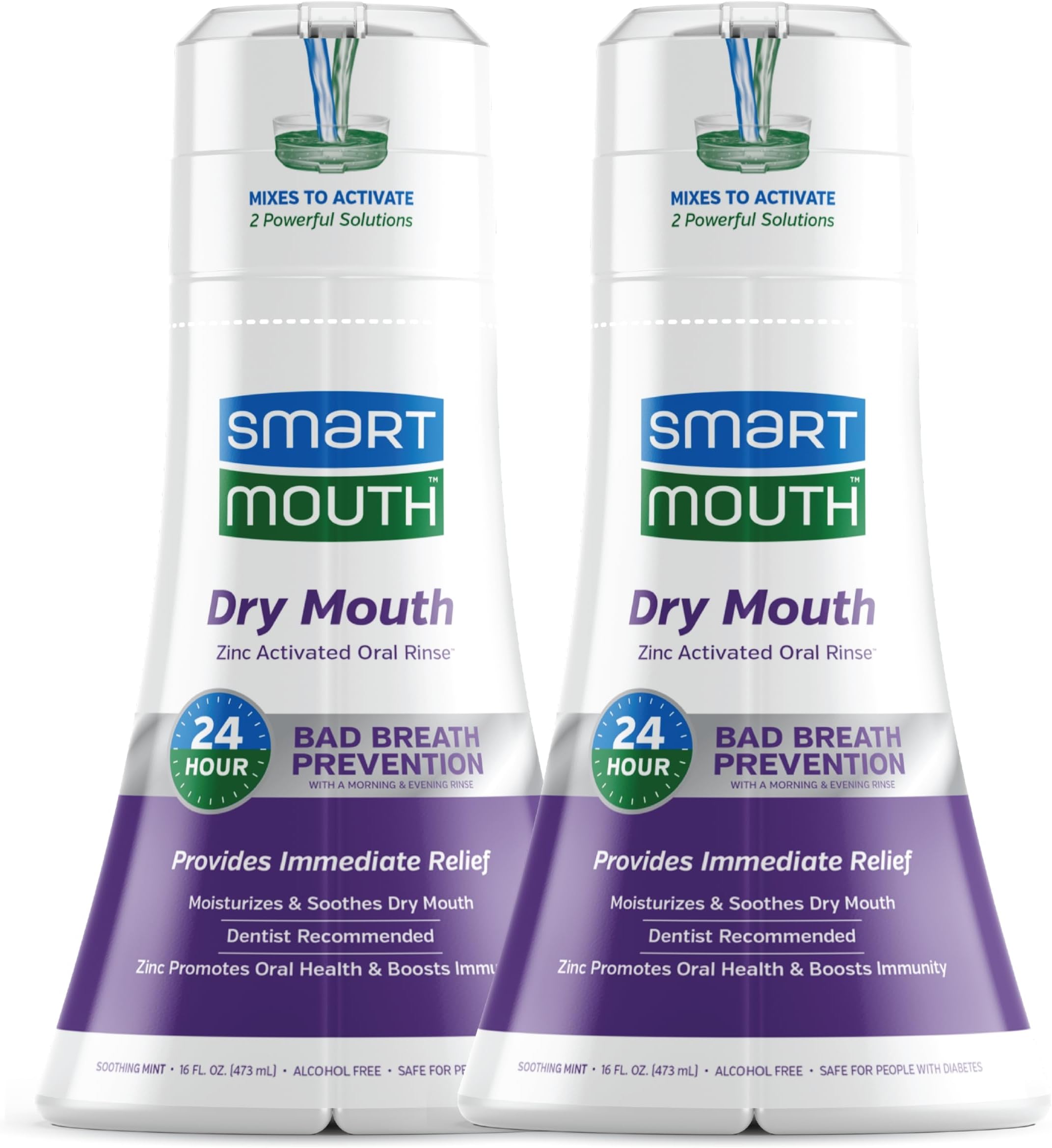 Amazon.com : SmartMouth Activated Dry Mouth Mouthwash, Dry Mouth and ...