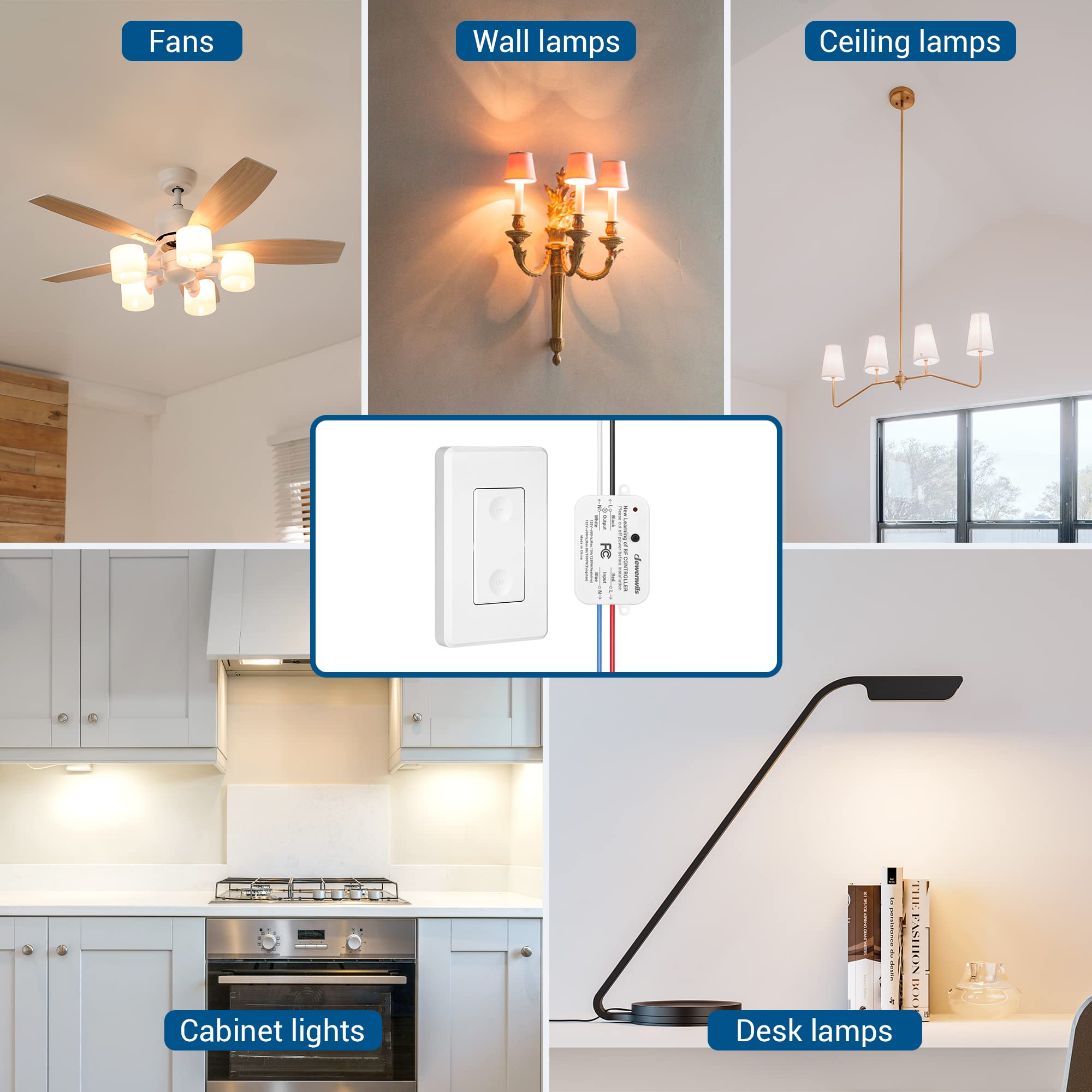 Snapklik.com : Wireless Light Switch And Receiver Kit, No in-Wall ...