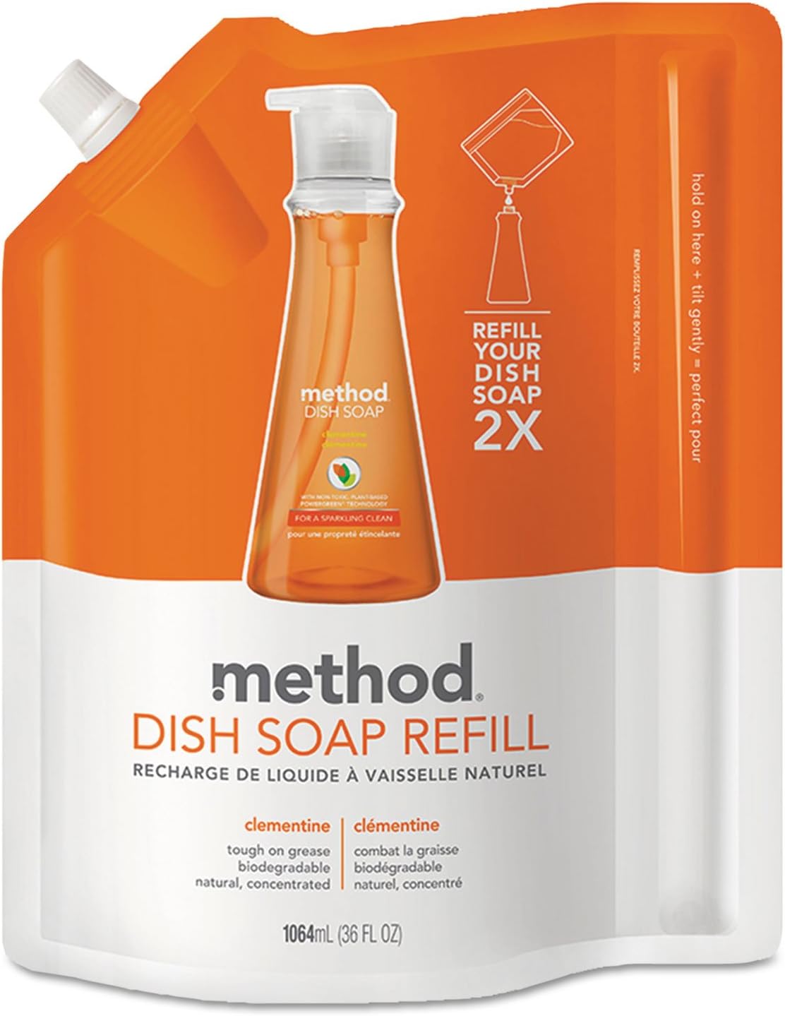 Amazon.com: Method Liquid Dish Soap Refill, Plant-Based Dishwashing ...