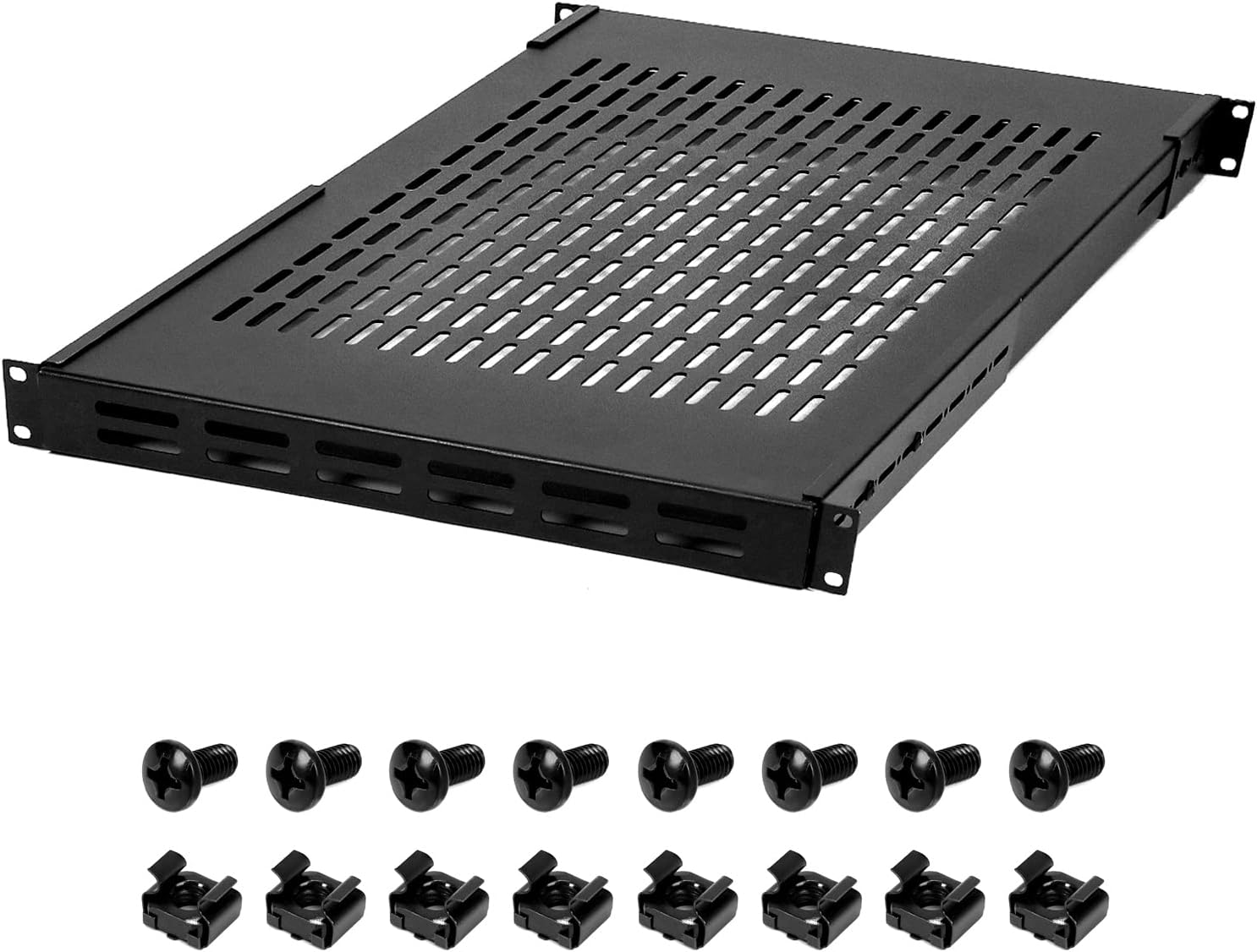 Amazon.com: 1U Server Rack Shelf Rack Mount Tray 10" Deep for 19 ...