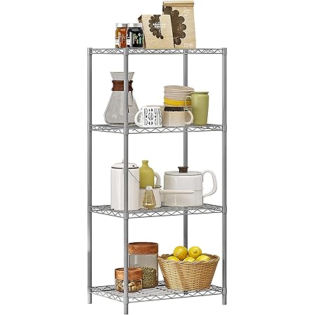 Amazon.com: Function Home 4 Tier Wire Shelving Unit,Metal Storage Rack ...