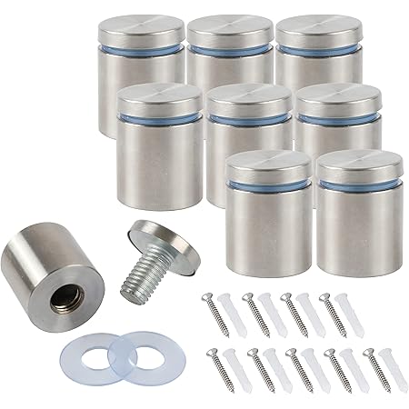 Dreamtop 20 Pcs Stainless Steel Advertising Screw 19x25mm Sign Holders ...