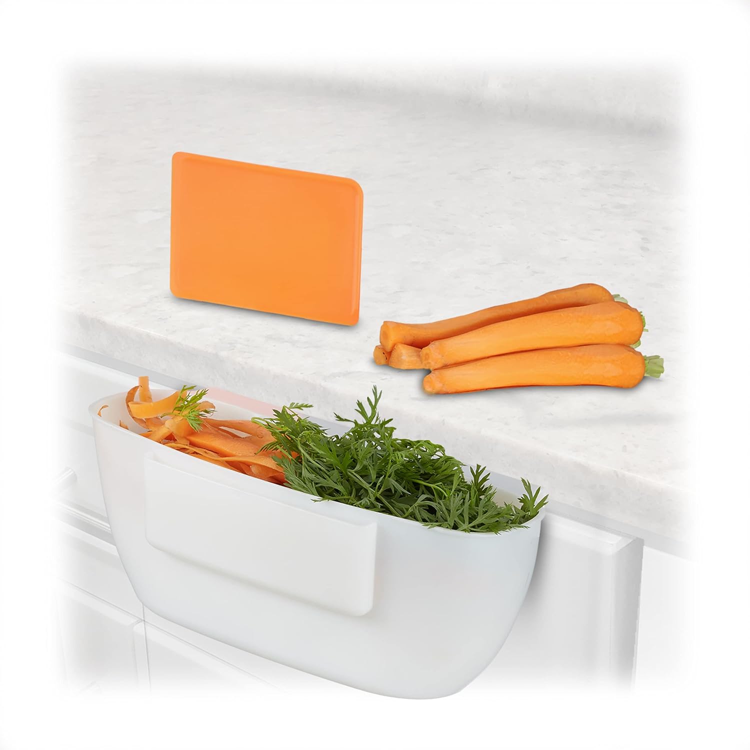 Relaxdays Collecting Tray for Kitchen Waste, Compost Holder with ...