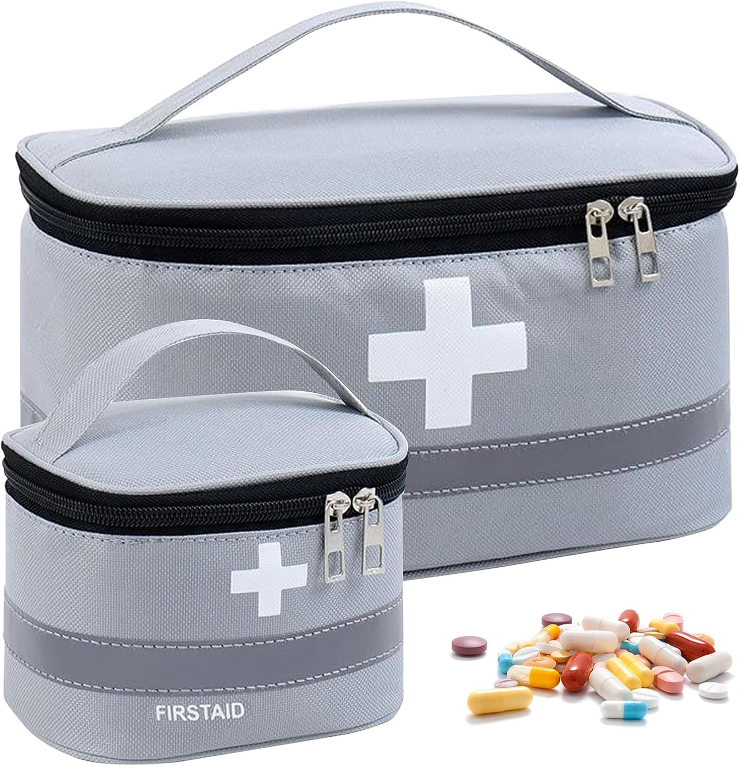 Hiuyavy First Aid Bag Empty, 2 PCS First Aid Kit Bags, Small/Large ...
