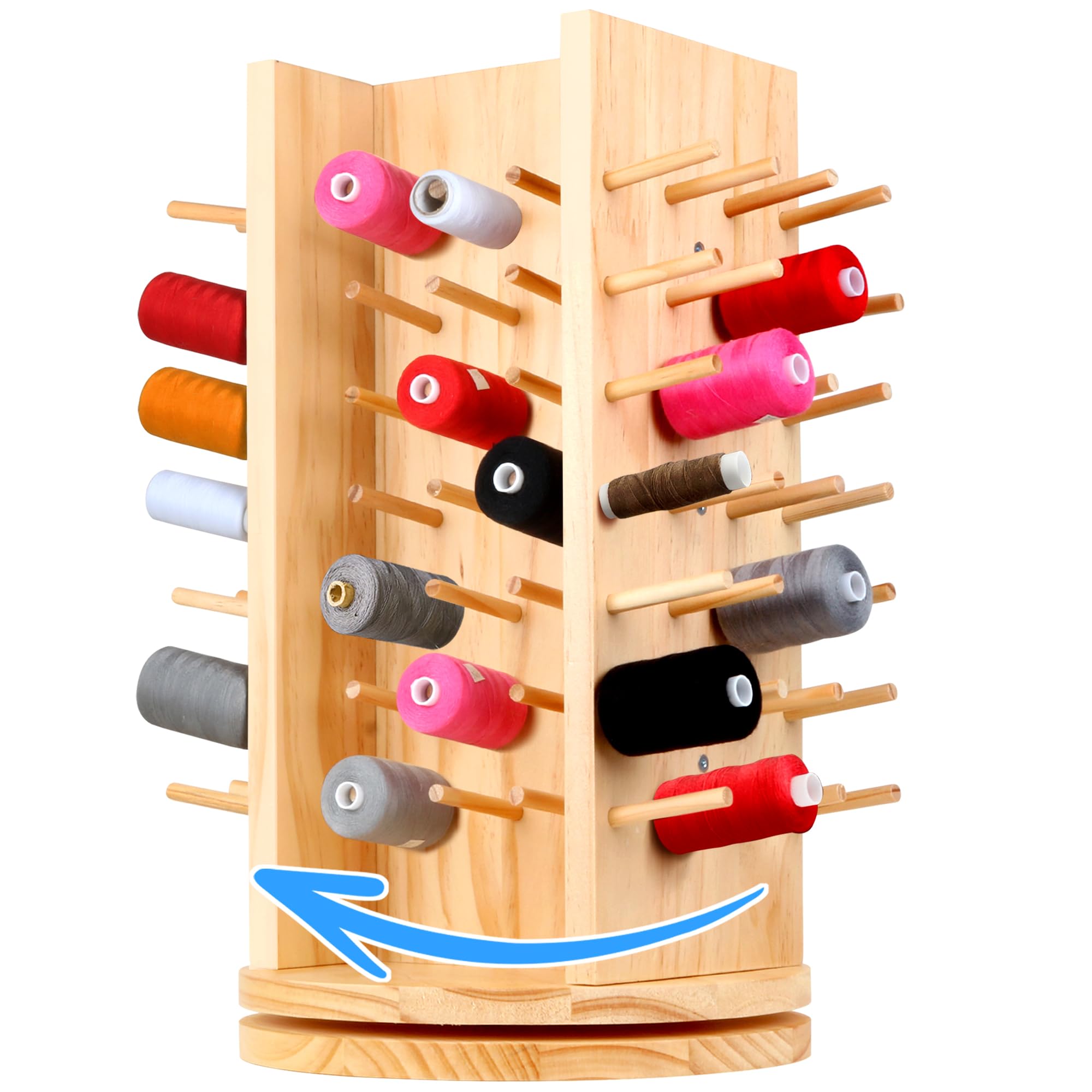 Snapklik.com : 98 Spools Thread Holder, 360 Rotating Embroidery Sewing ...