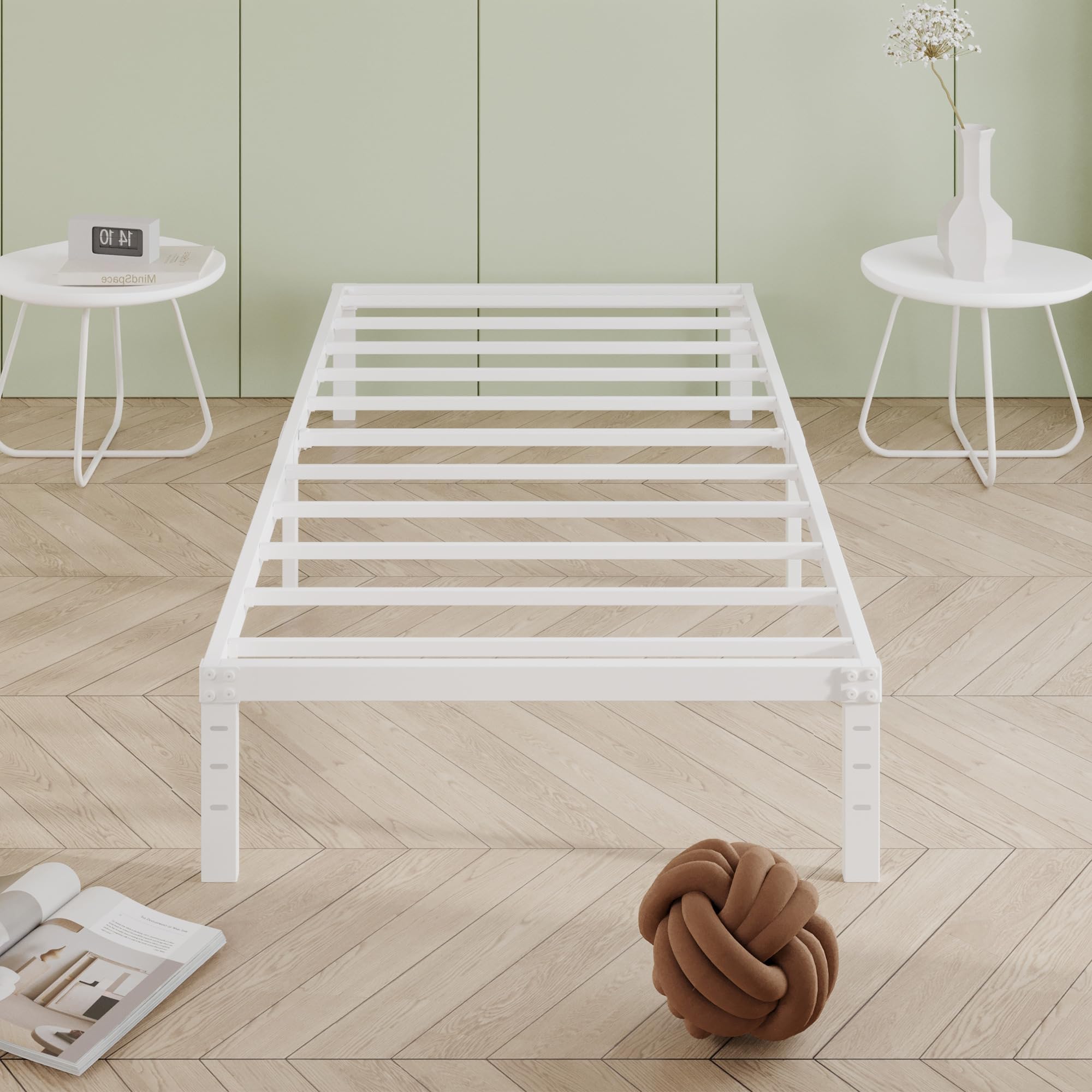 Amazon.com: Cieemine 12 Inch Twin Bed Frames, Heavy Duty Metal Twin ...