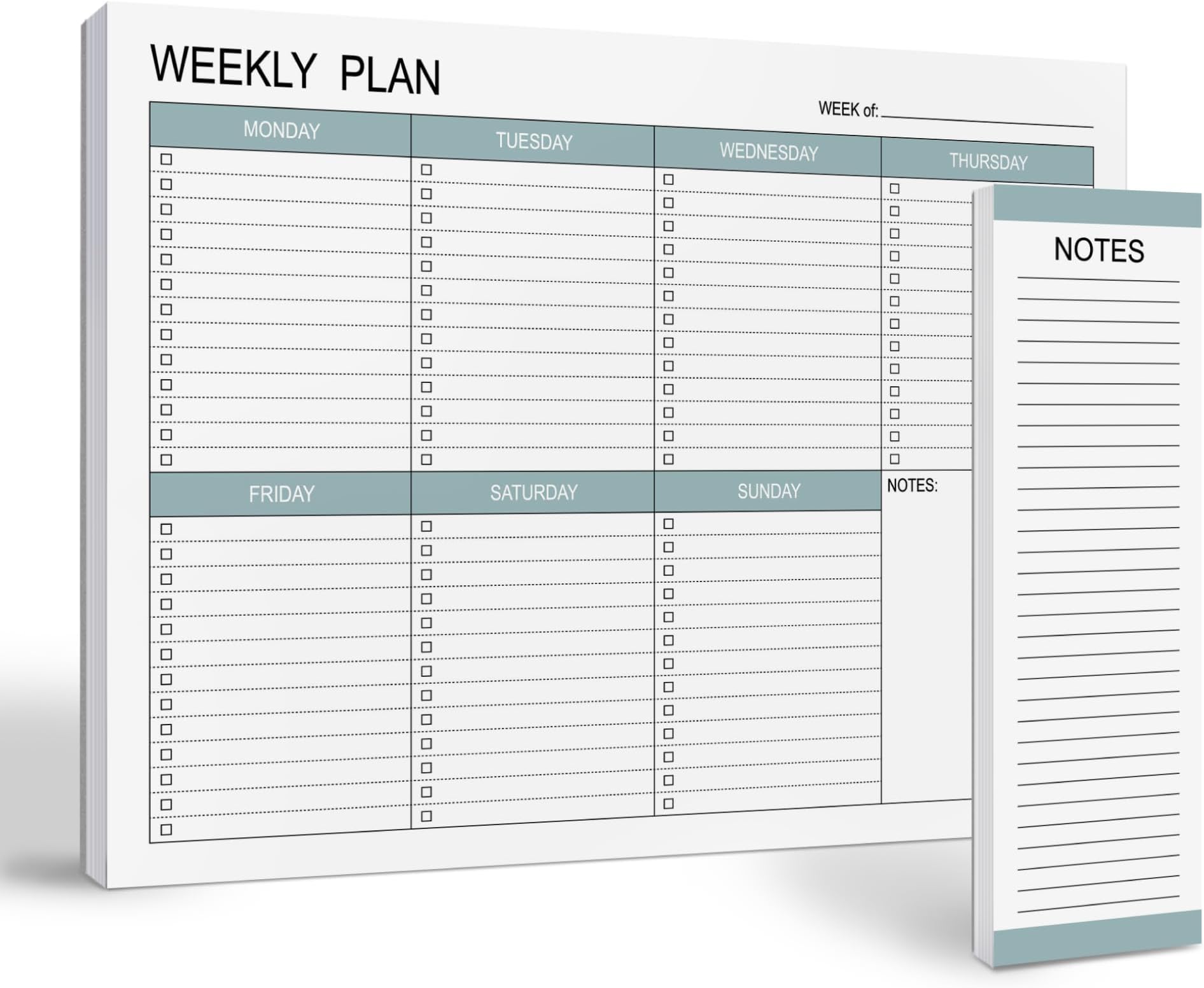 Amazon.com : Large Weekly Planning Pad and Matching Notepad, 52 Letter ...