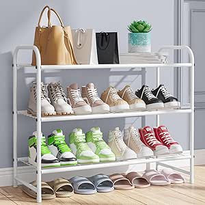 Amazon.com: Kitsure Shoe Rack - Stainless Steel Shoe Organizer, Sturdy ...