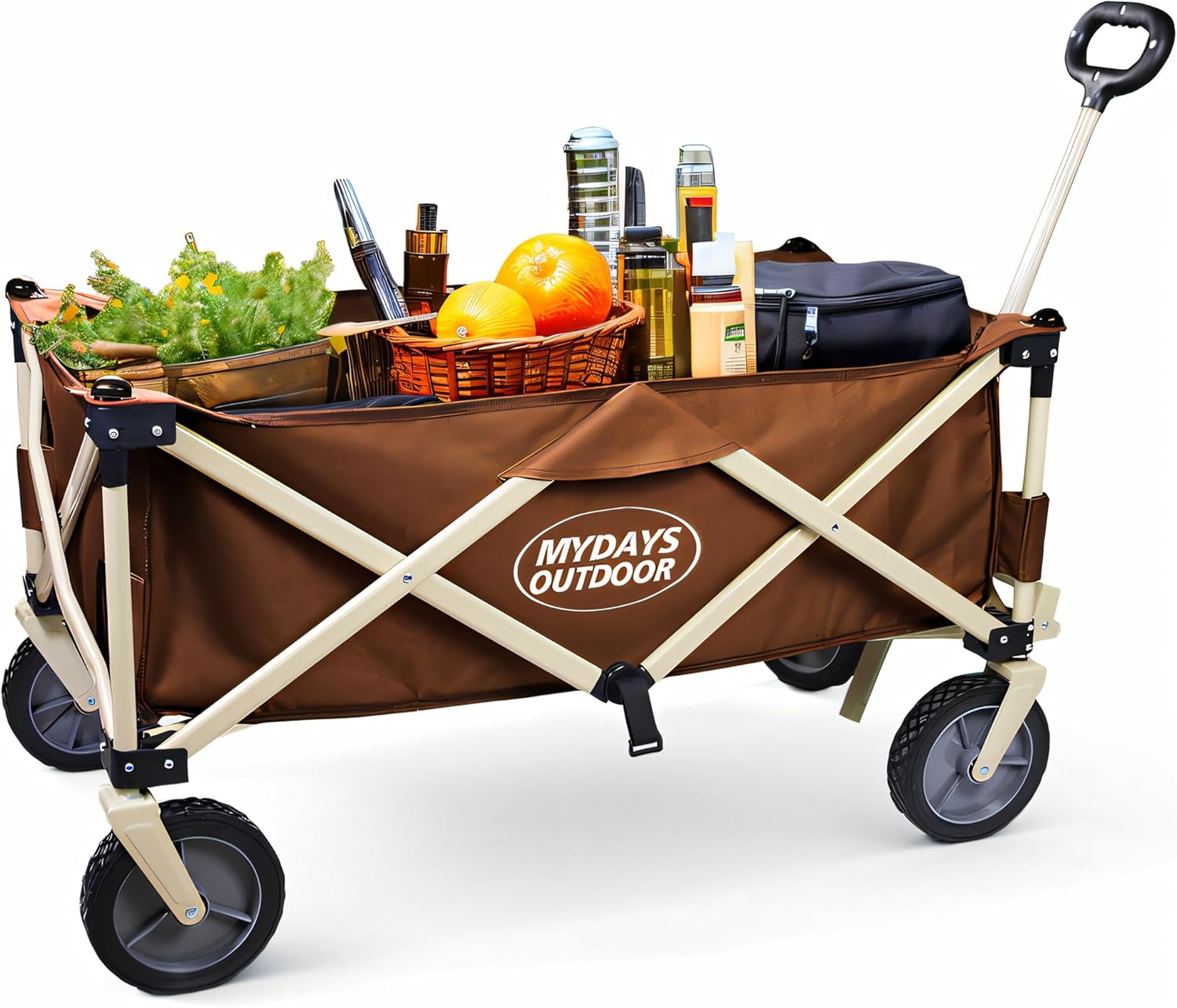 Amazon.com: Folding Outdoor Camping Utility Wagon Beach Cart,Portable ...