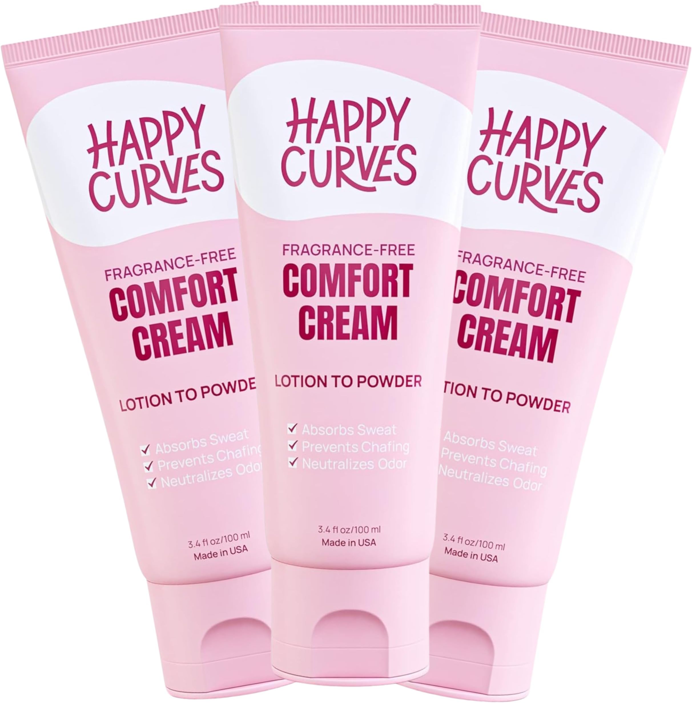 Amazon.com : HAPPY CURVES Comfort Cream Deodorant for Women: Aluminum ...