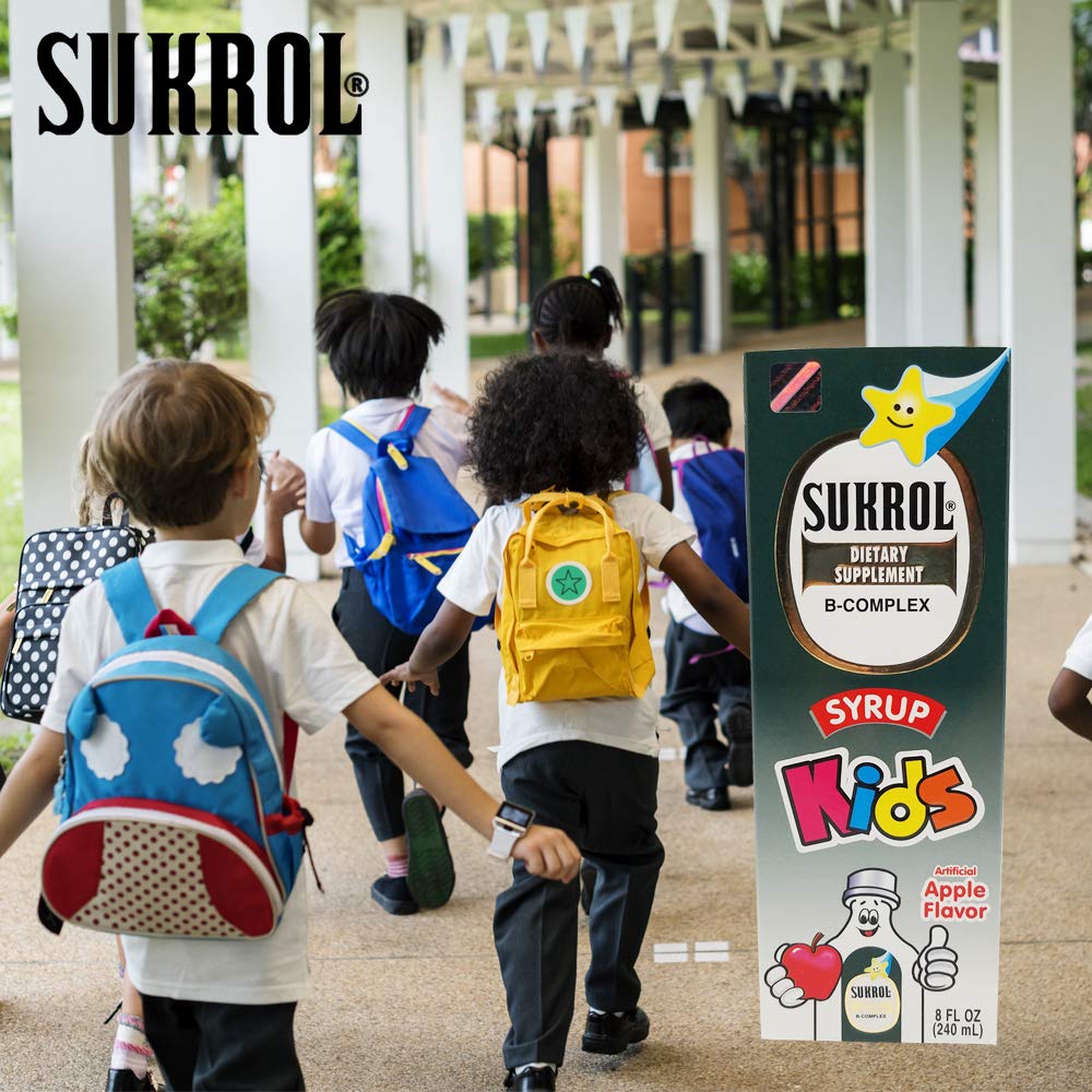 SUKROL, B-Complex, Help Children Improve Cognitive Focus, Apple Flavor ...