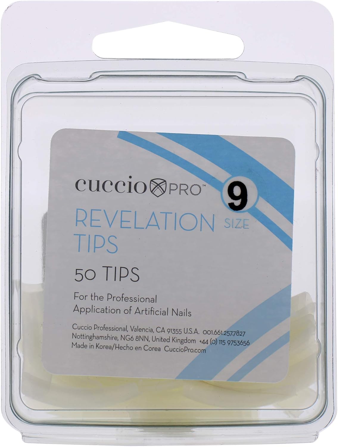 Cuccio Revelation 50-Piece Nail Tips, Size 9 : Amazon.co.uk: Beauty