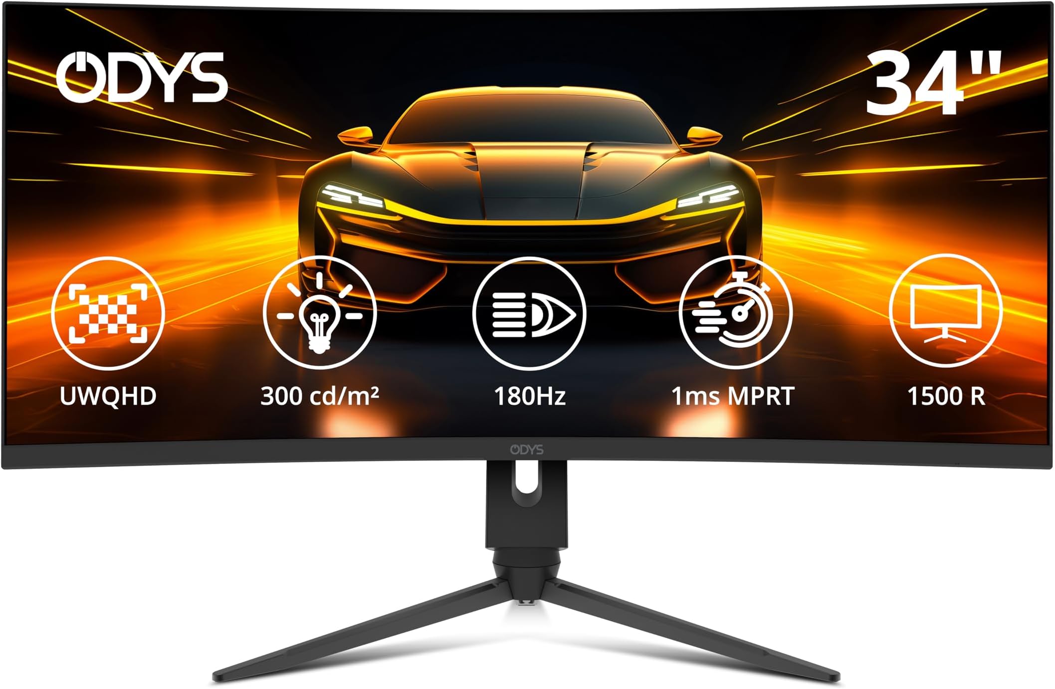 ODYS XP34 PRO - 34 Zoll UWQHD Curved Gaming Monitor (3.440x1.440 Pixel ...