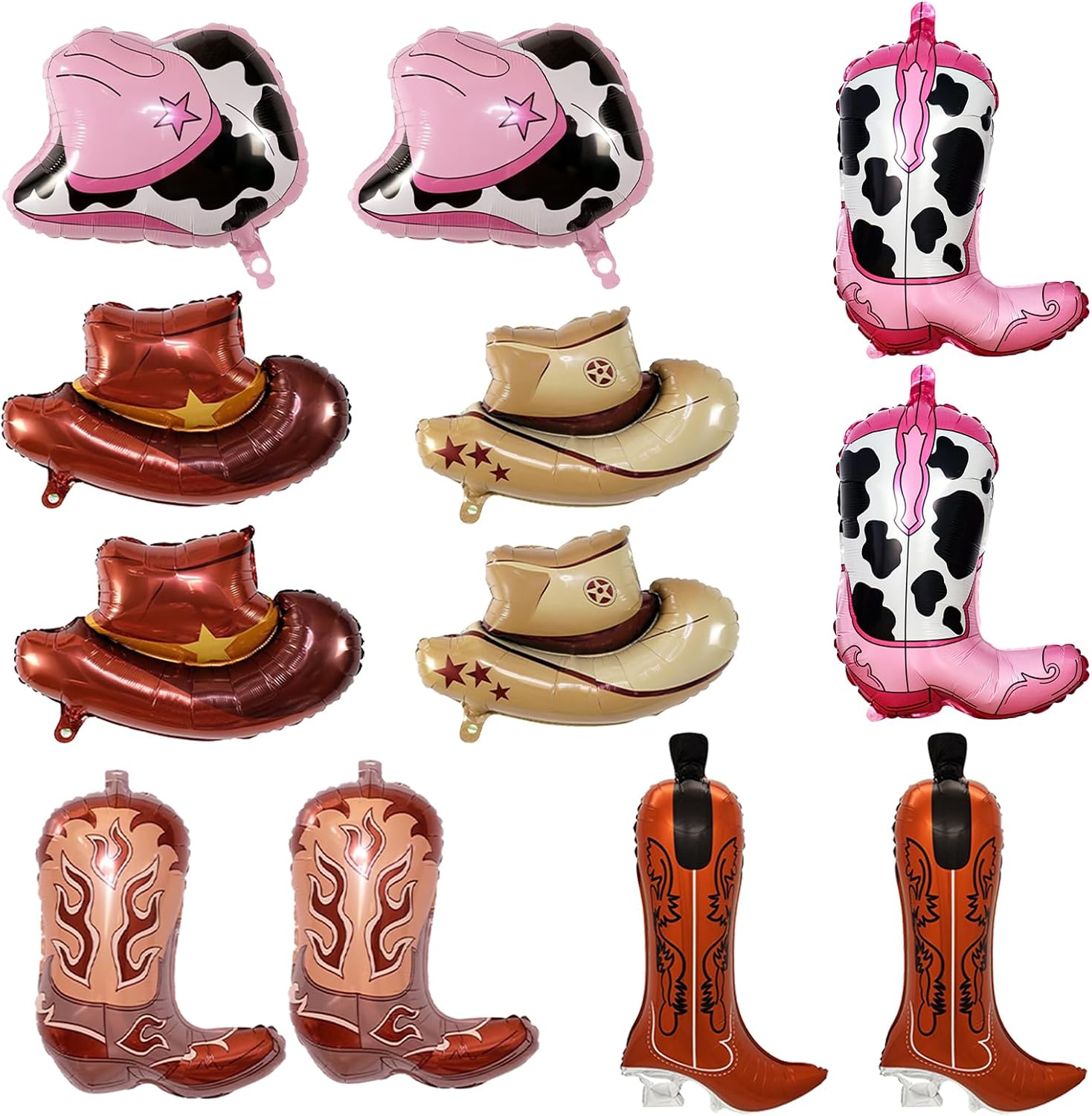 Amazon.com: 12 Pcs Western Themed Party Balloons with Cowgirl Hat ...