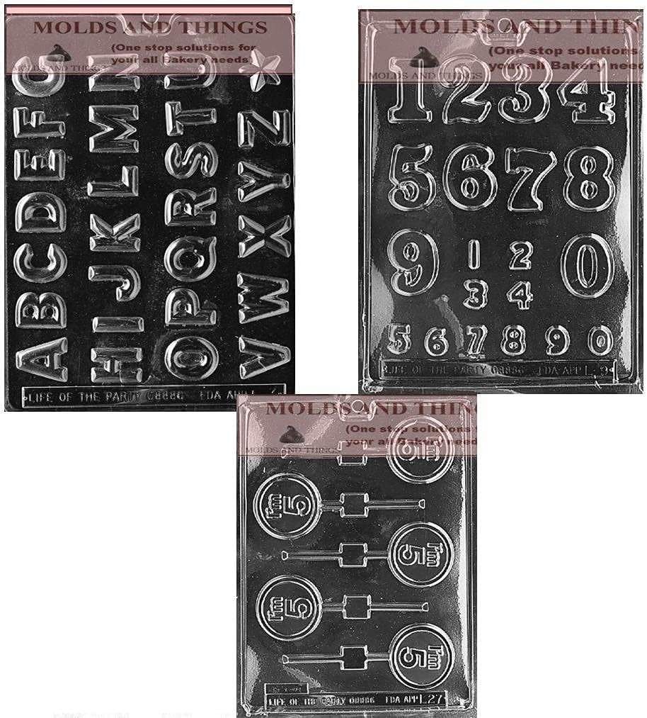 Amazon.com: Alphabet (A-Z) Numbers and Letters Chocolate Candy Mold ...