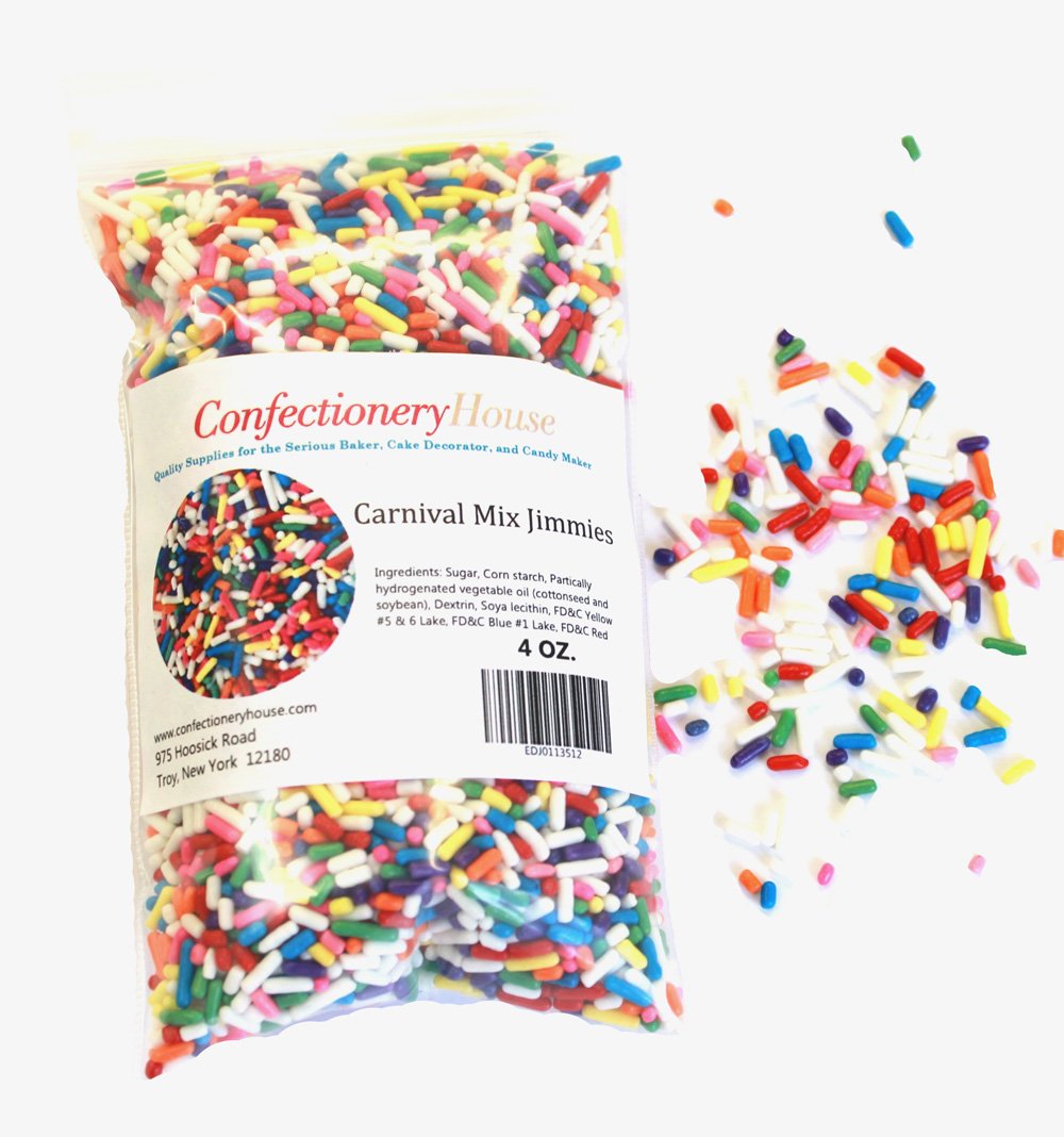 Amazon.com: Confectionery House Carnival Mix Jimmies 4 oz. : Grocery ...
