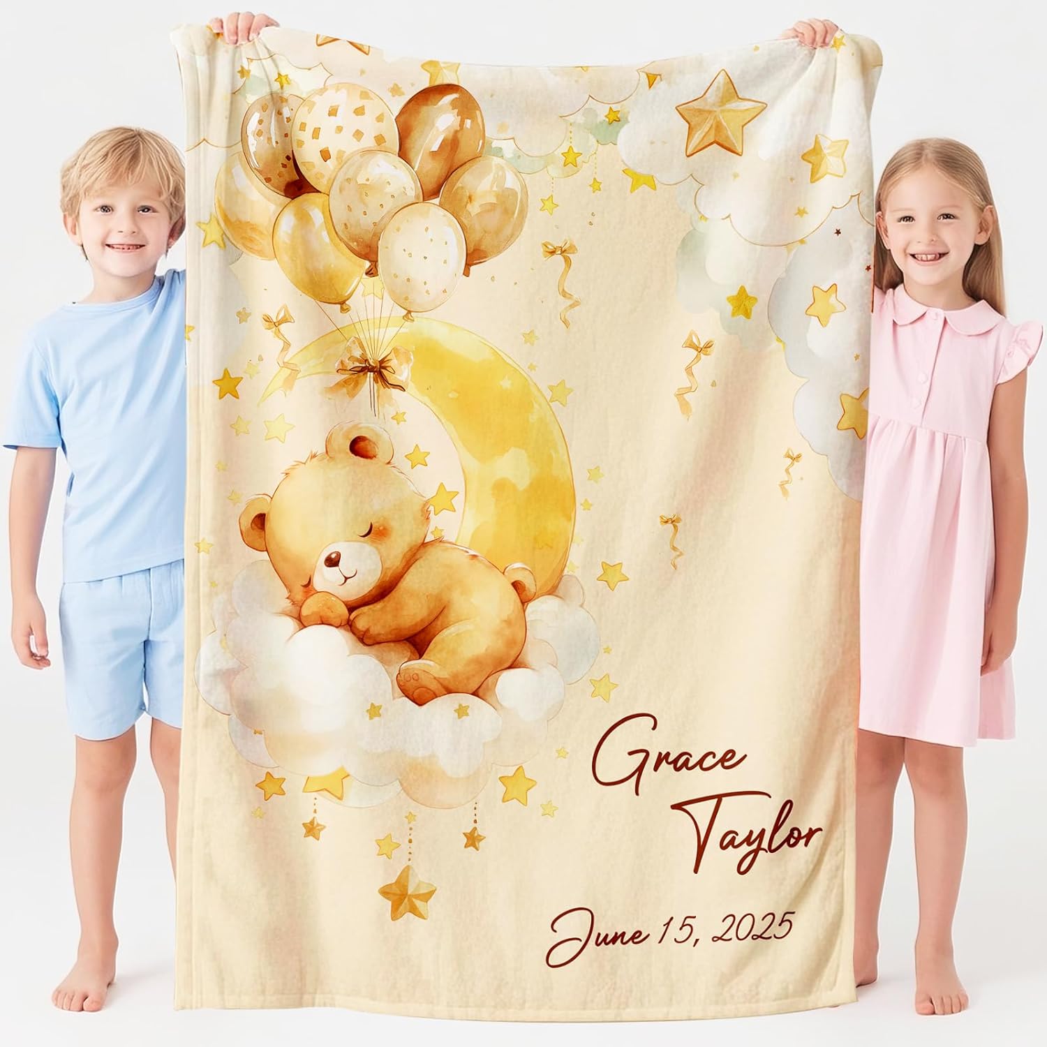 Amazon.com: Personalized Baby Blanket with Name, Custom Baby Blankets ...