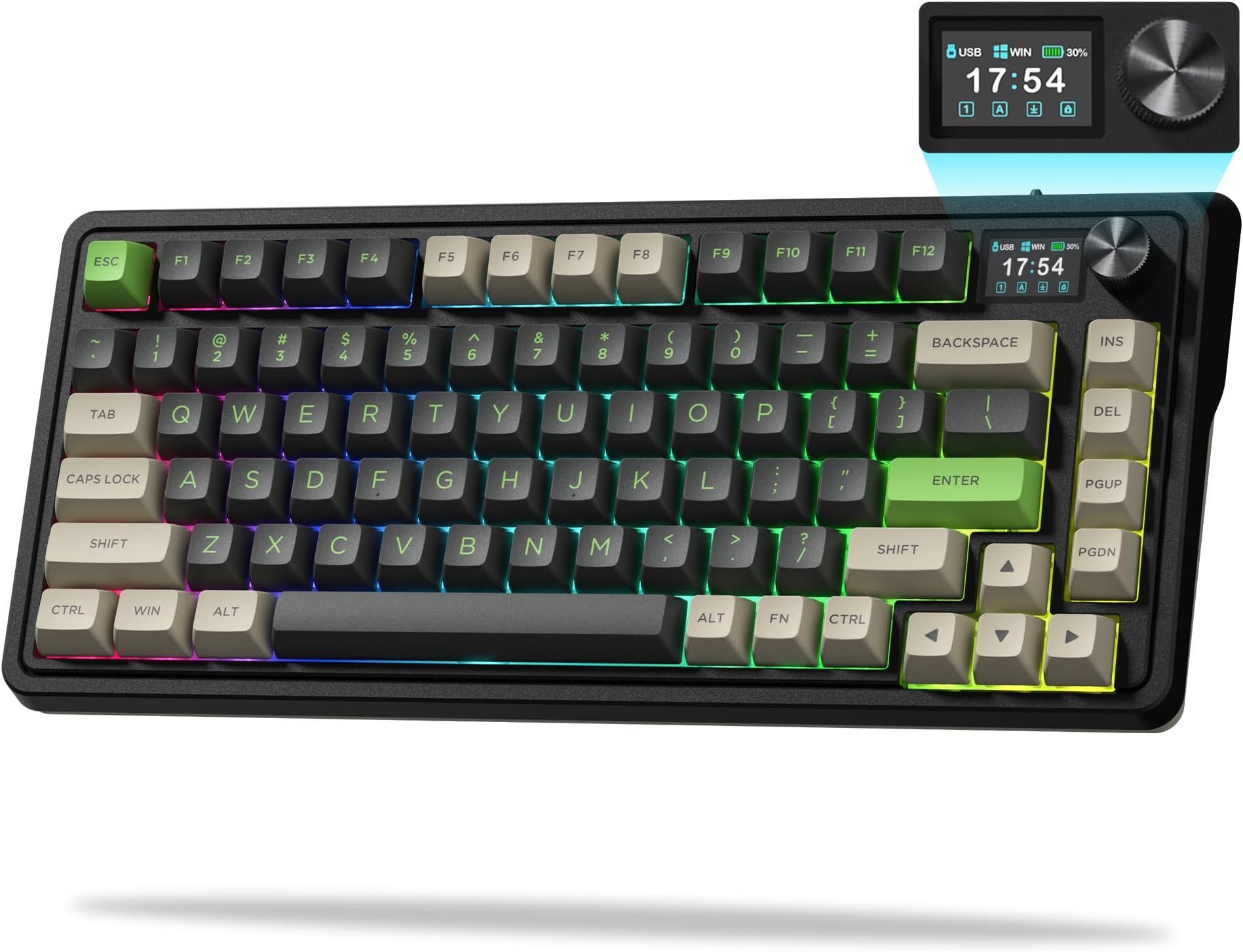 Amazon.com: FL ESPORTS CMK 75% Keyboard, Wireless Gaming Keyboard with ...