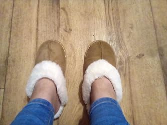 Misolin Womens Slipper Memory Foam Fluffy Slip-on House Suede Fur Lined ...