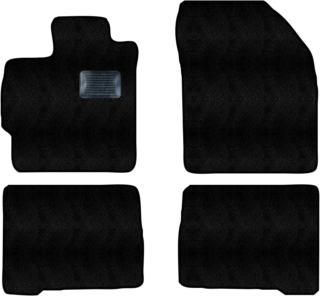 Amazon.com: Carpet Front & Rear Floor Mats, Black, Compatible with ...