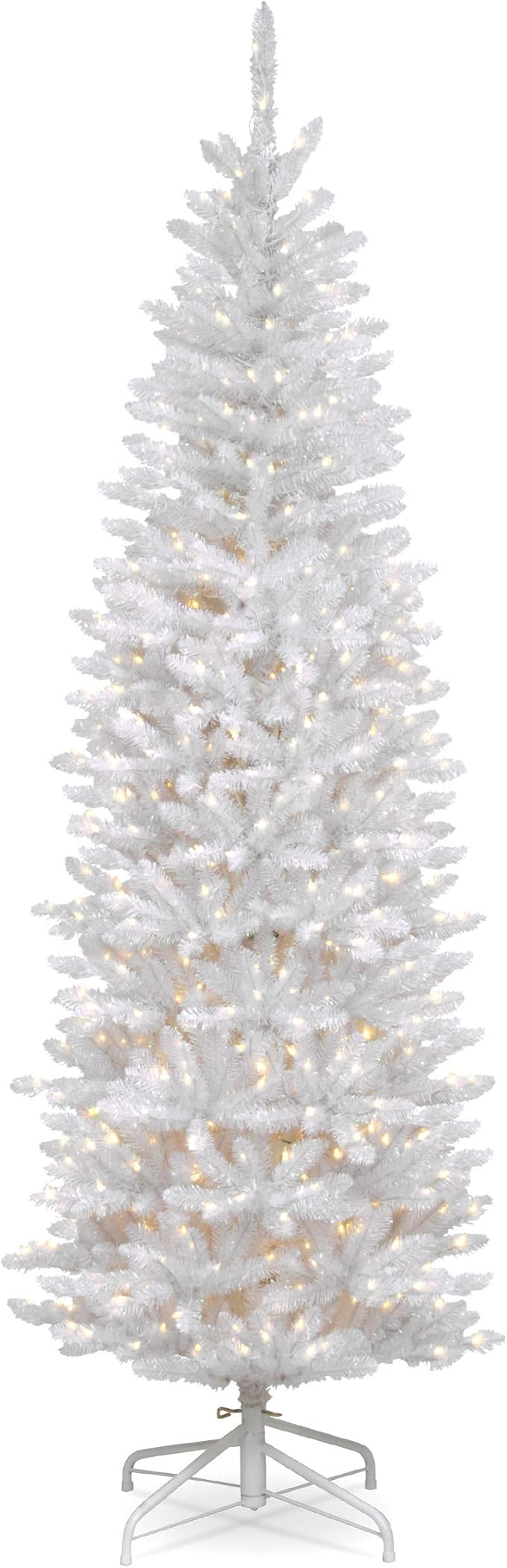 Amazon.com: National Tree Company Artificial Pre-Lit Slim Christmas ...