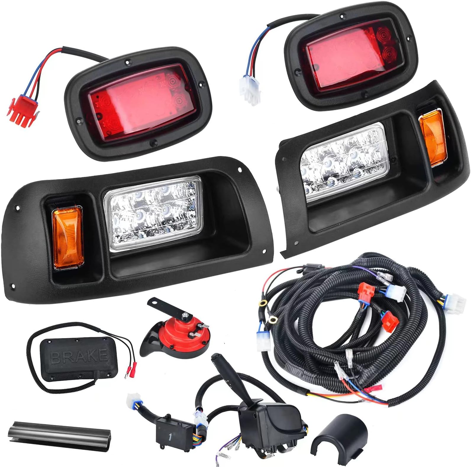 Amazon.com: LED Headlight Tail Light Kit Compatible with Club Car DS ...