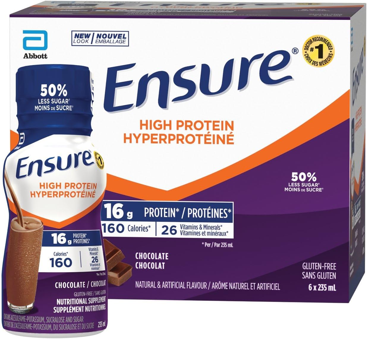Ensure High Protein 16 g, Nutritional Supplement Protein Shakes, Ready ...
