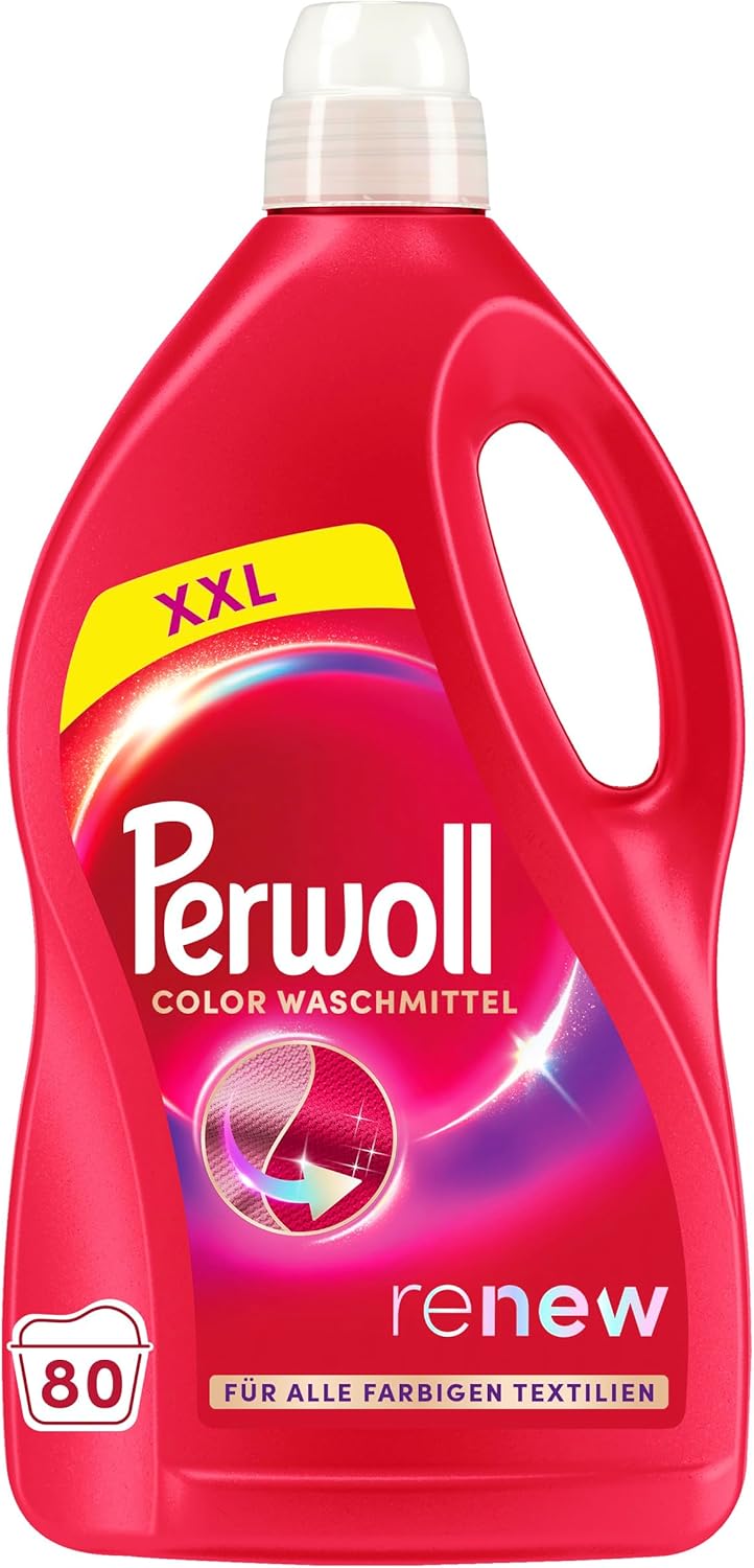 Perwoll Color Waschmittel (80 Waschladungen), Feinwaschmittel reinigt ...