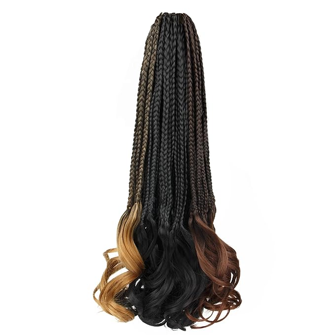 Amazon.com : French Curl Crochet Braids for Black Women - Mixed Color ...