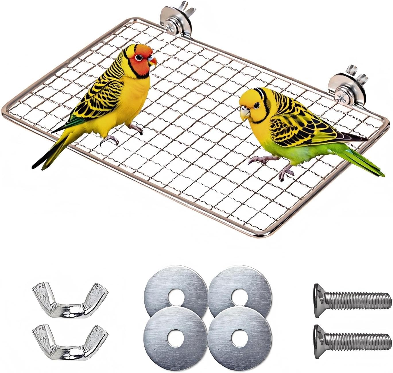 Amazon.com : Bird Perches Platform,Stainless Steel Shelves for Bird ...