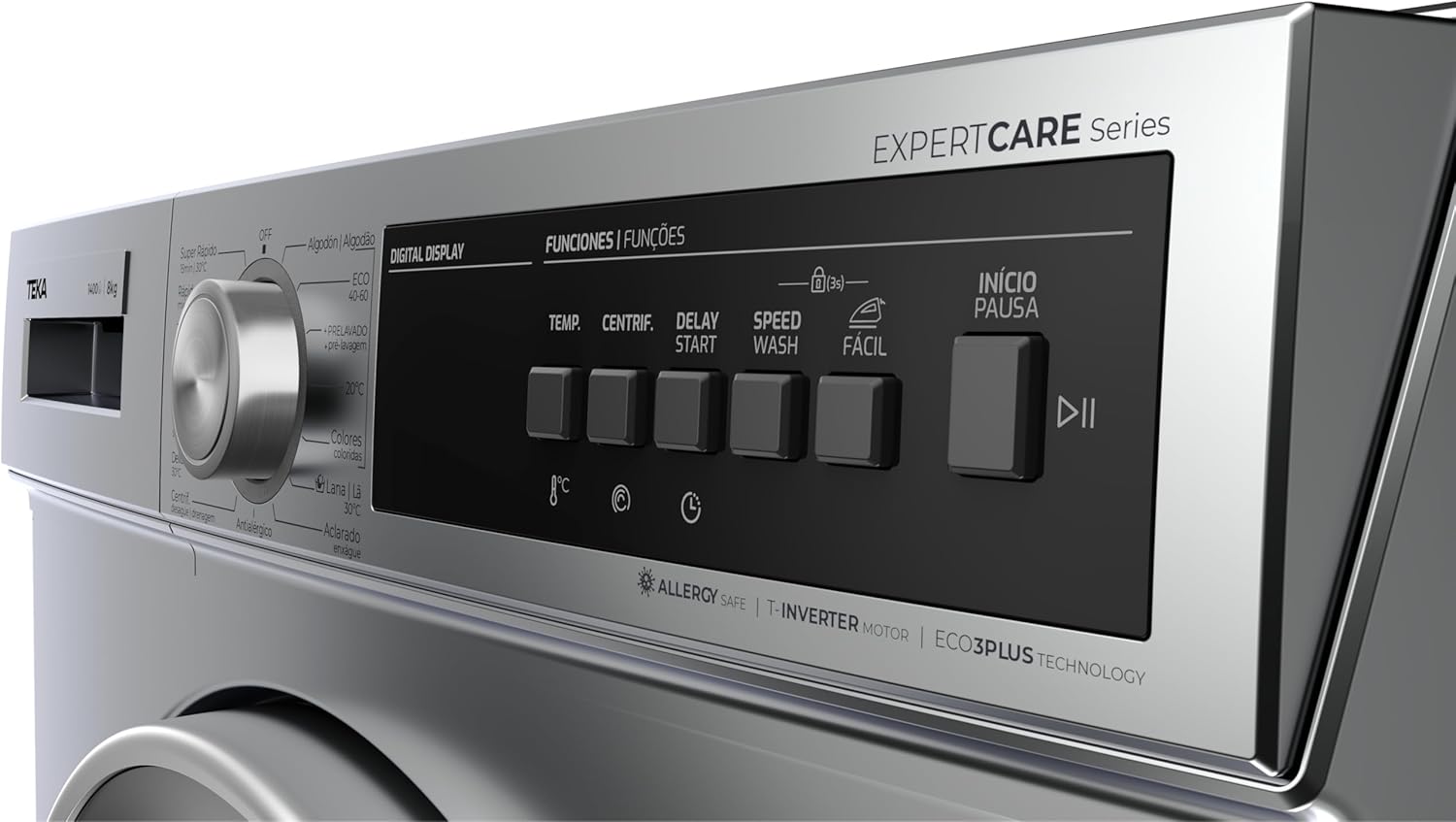 Teka WMT40841 8kg 1400 RPM Inox Washing Machine User Manual
